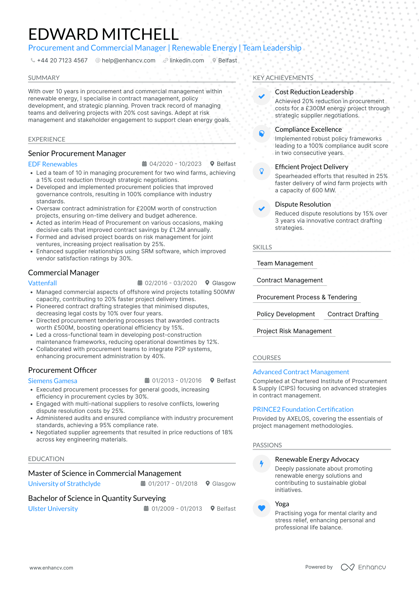 Commercial Manager CV Examples & Guide for 2026