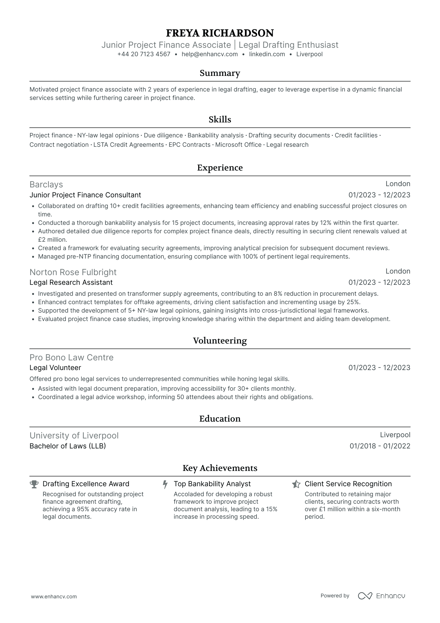 Finance Intern CV Examples & Guide for 2026