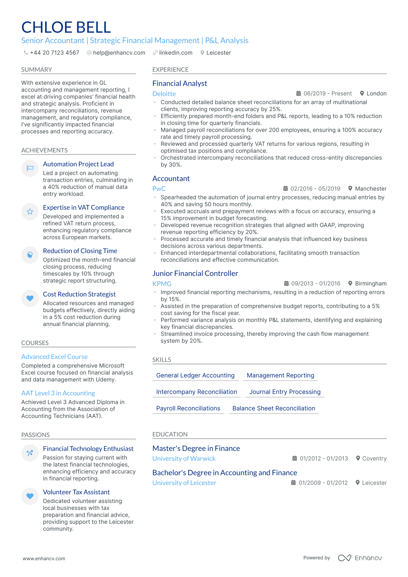 Accounting CV Examples & Guide for 2025
