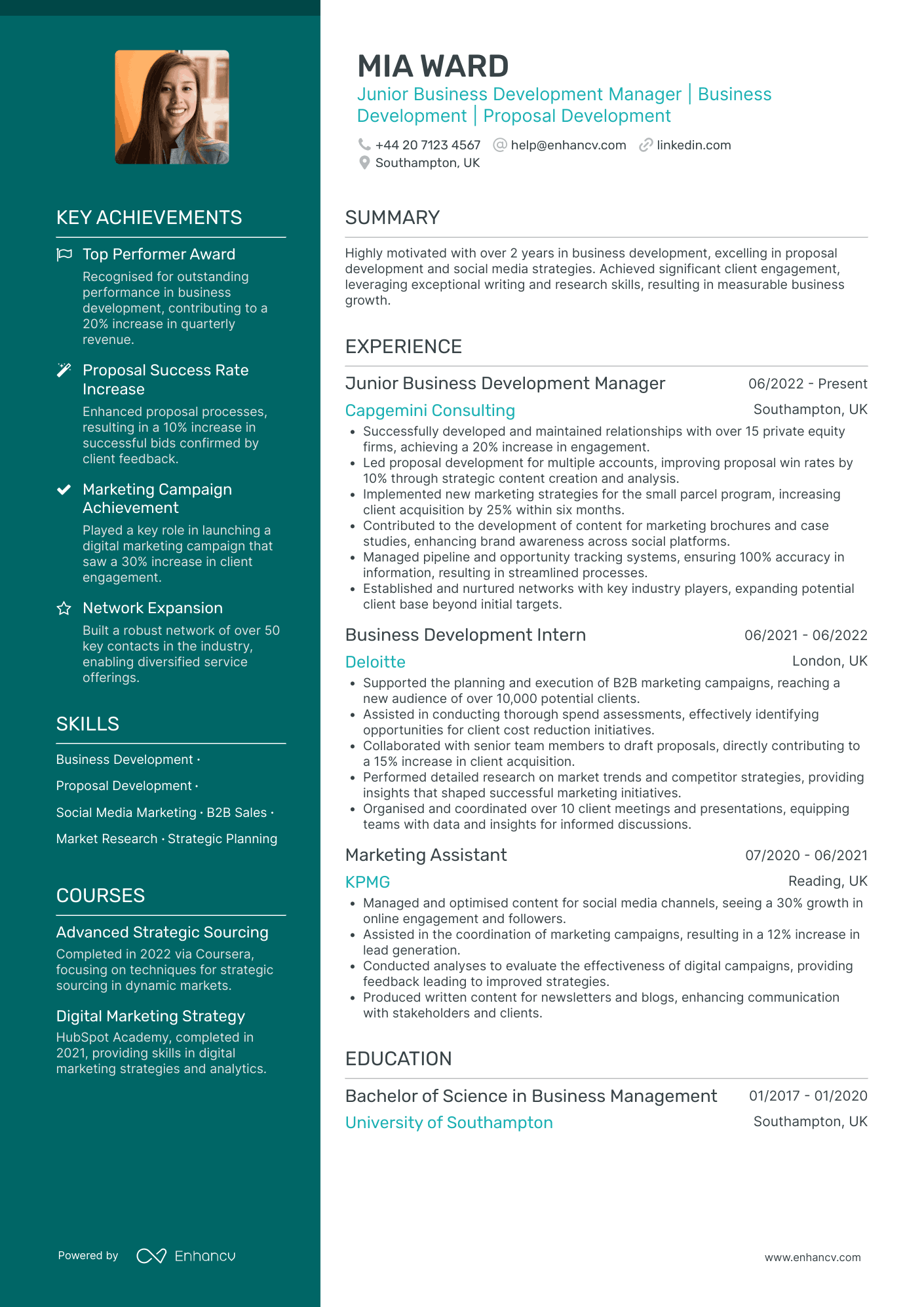 Business Manager CV Examples & Guide for 2026