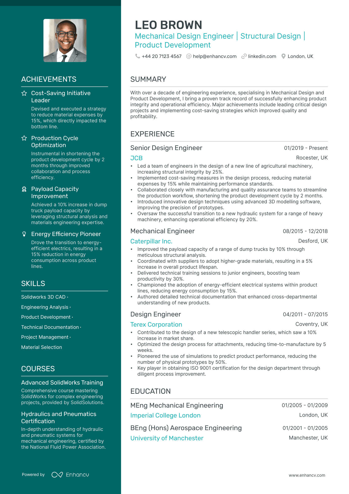 Mechanical Design Engineer CV Examples & Guide for 2025