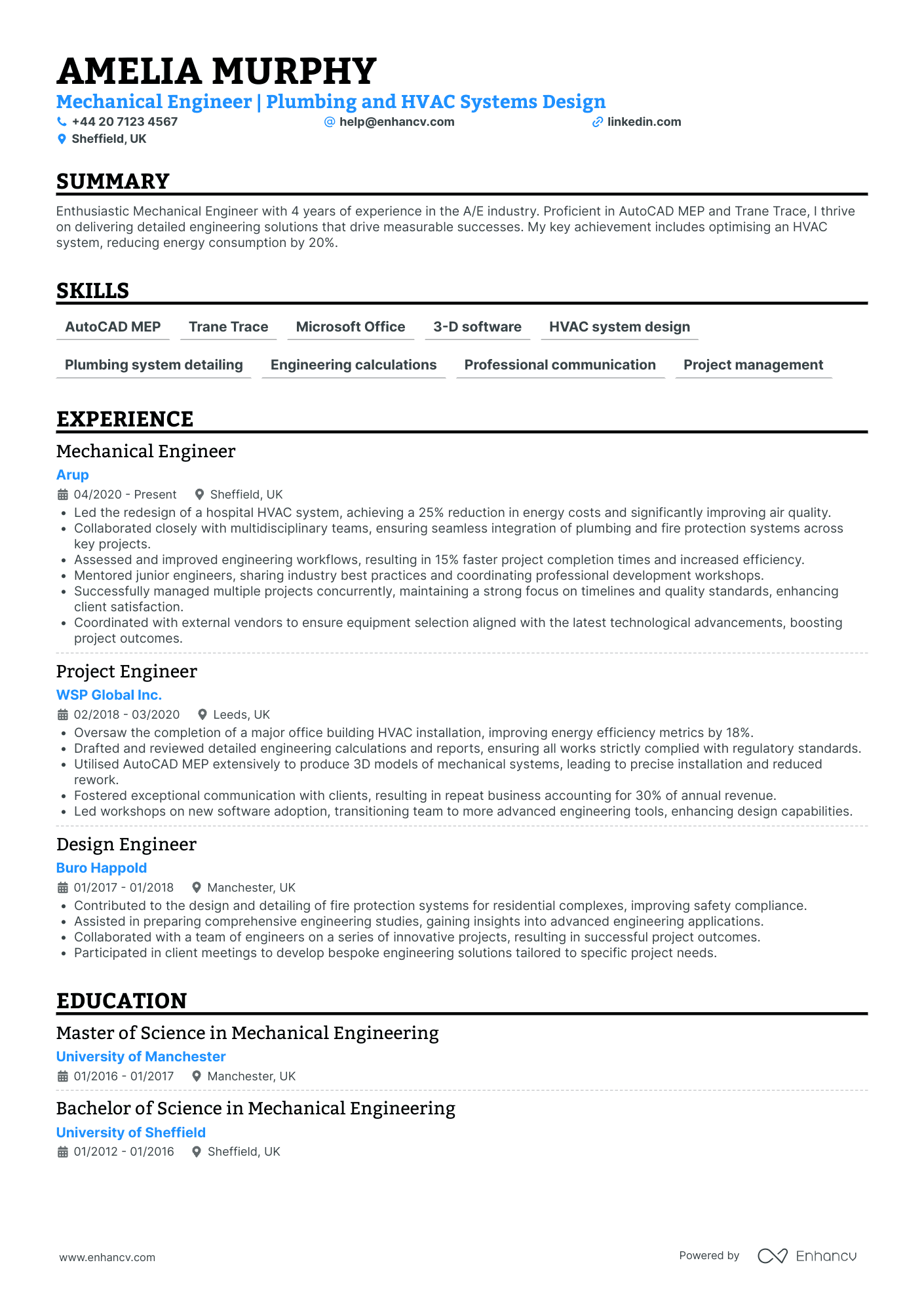 Mechanical Engineer CV Examples & Guide for 2026
