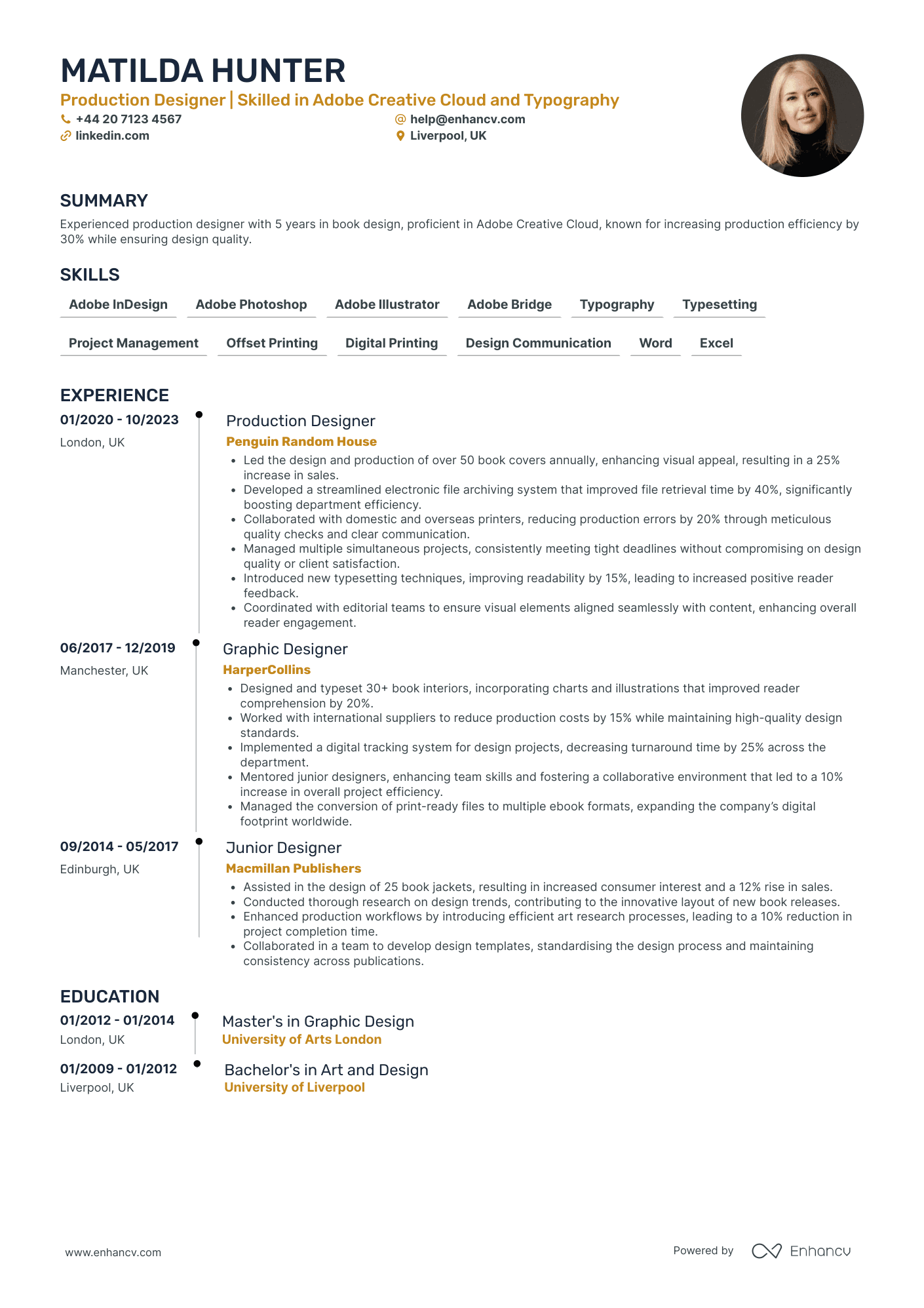 Film Production CV Examples & Guide for 2026