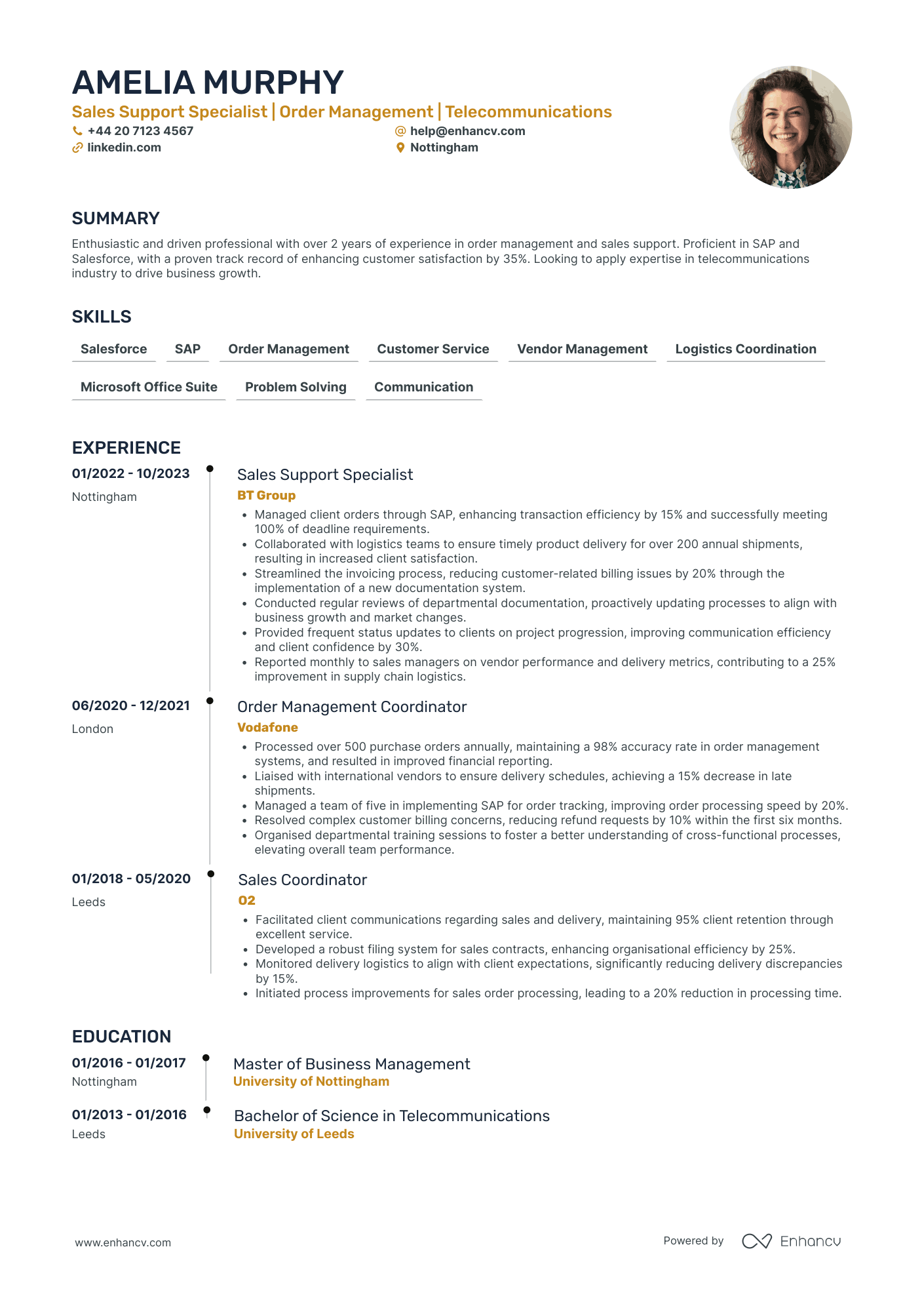 Sales Representative CV Examples & Guide for 2026