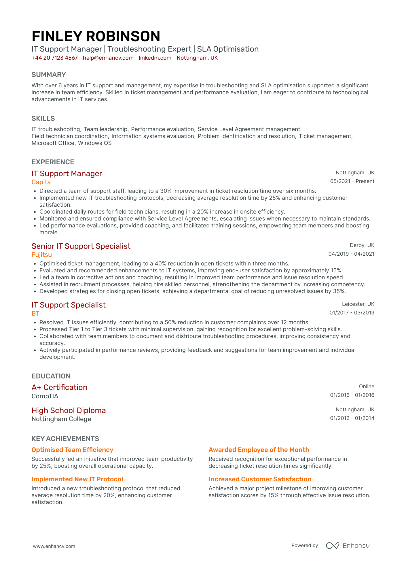 IT Specialist CV Examples & Guide for 2026