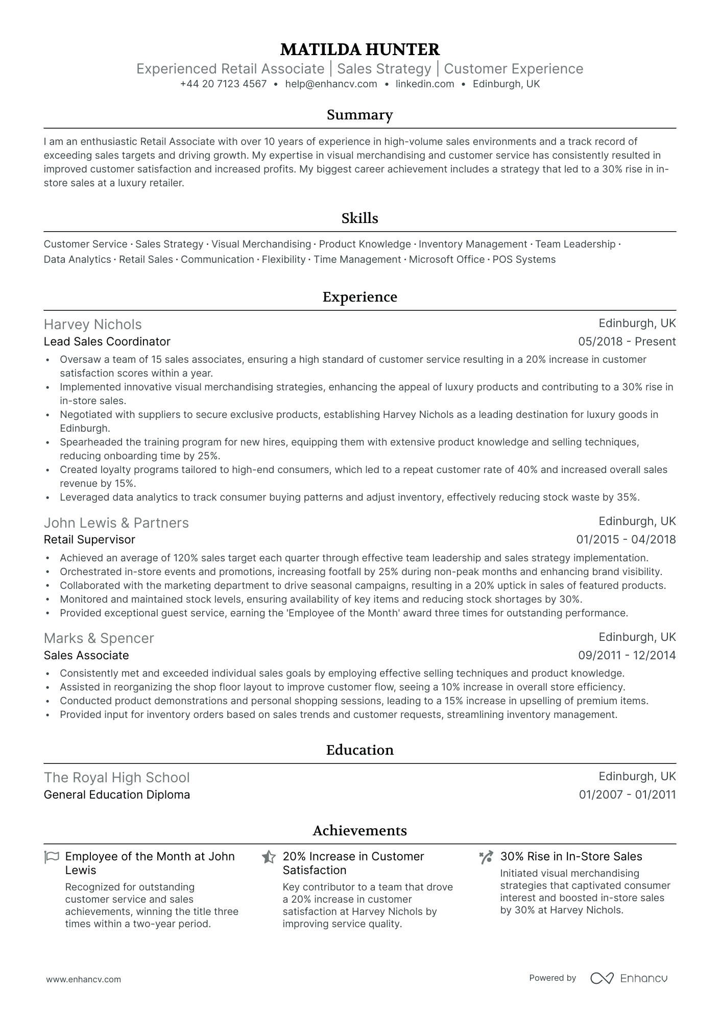 Retail Worker CV Examples & Guide for 2025