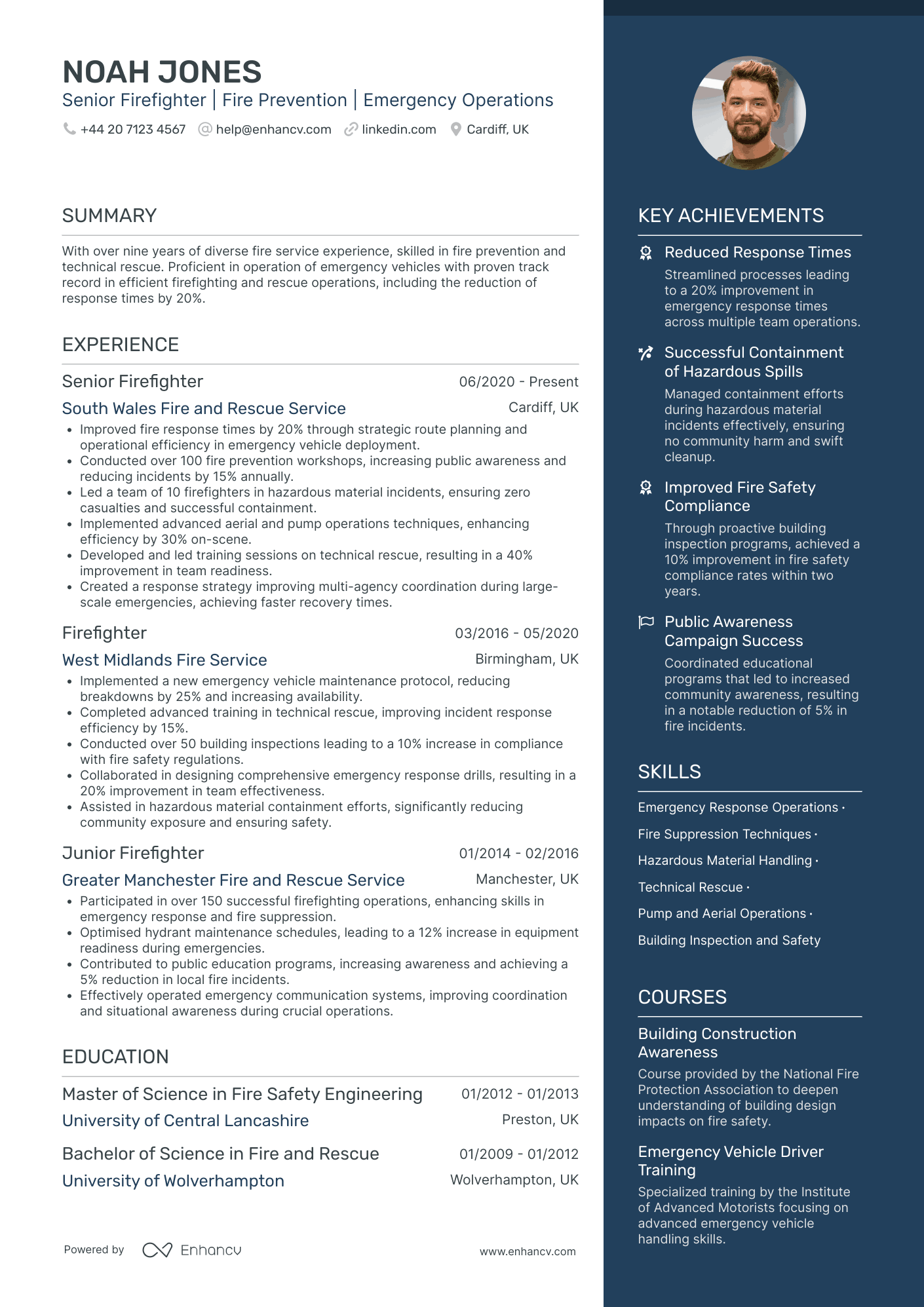 Firefighter CV Examples & Guide for 2026