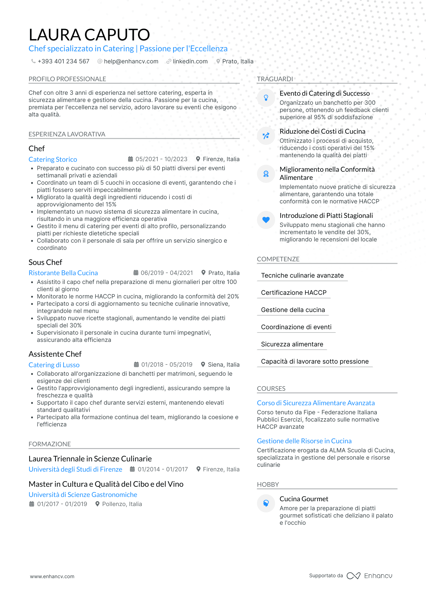 16 Esempi di Curriculum per Chef che Hanno Fatto Assumere