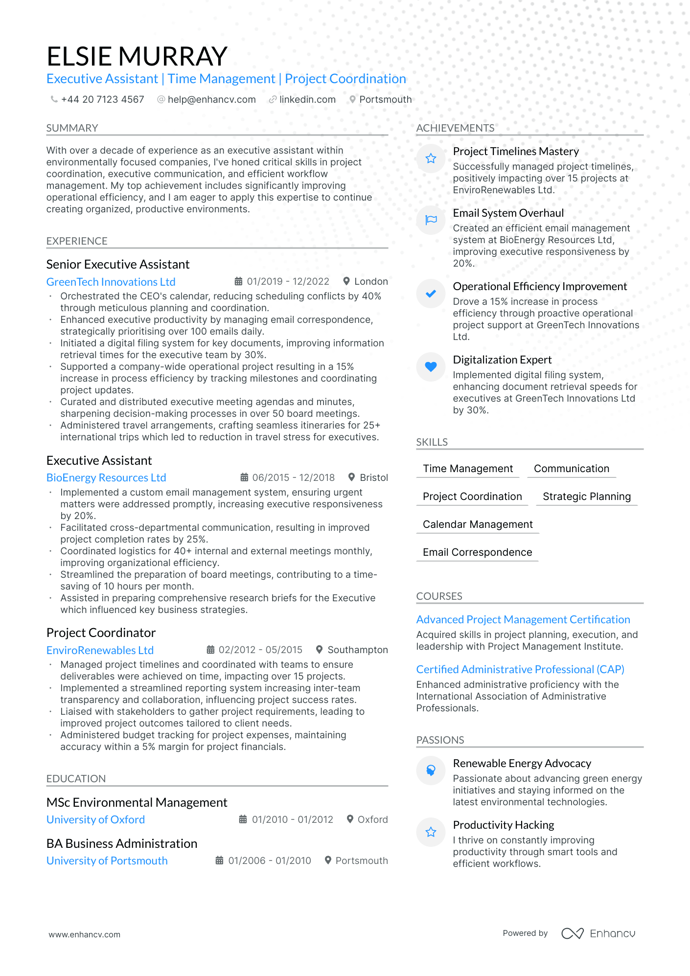 Executive Assistant CV Examples & Guide for 2025