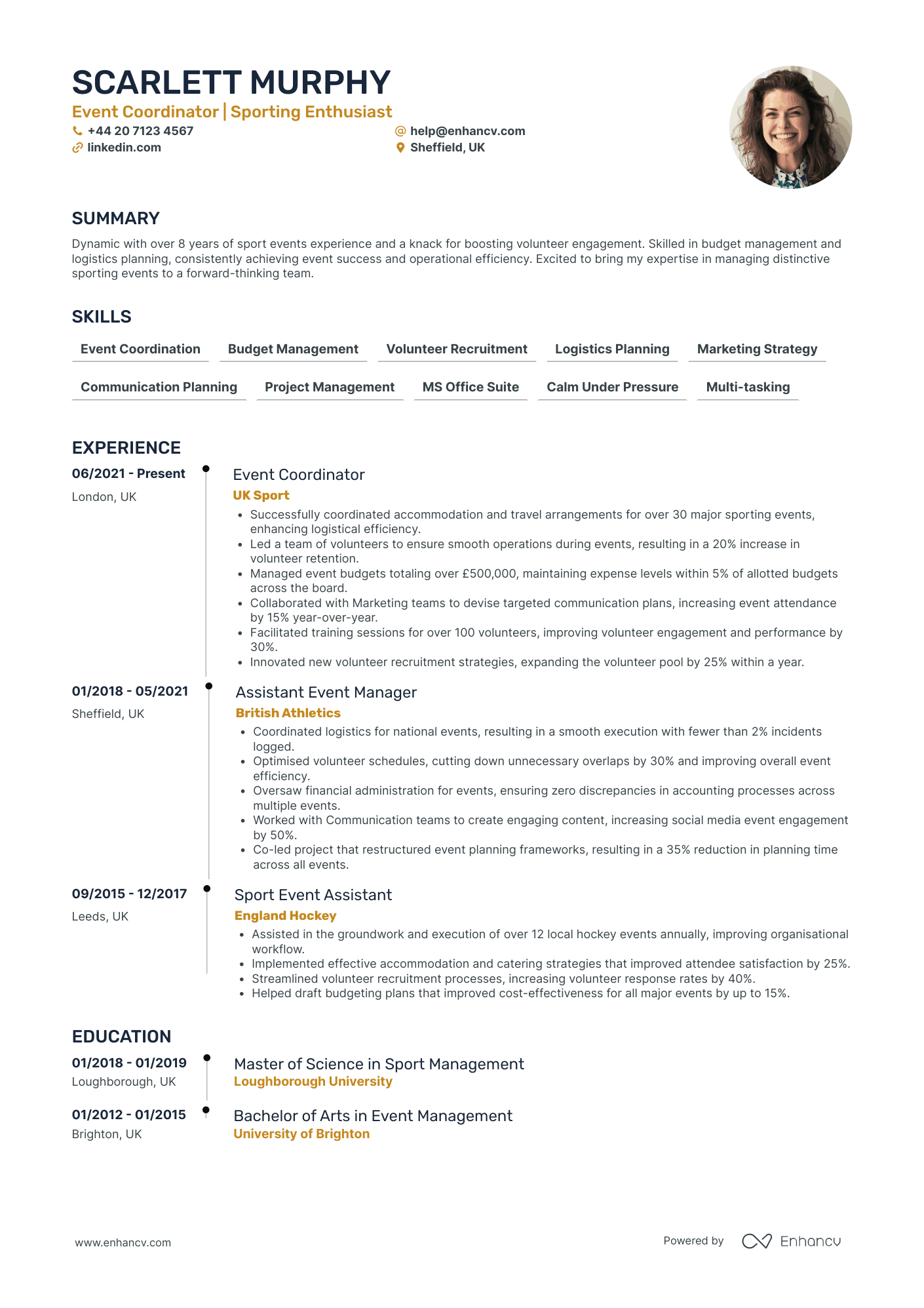Sports CV Examples & Guide for 2026