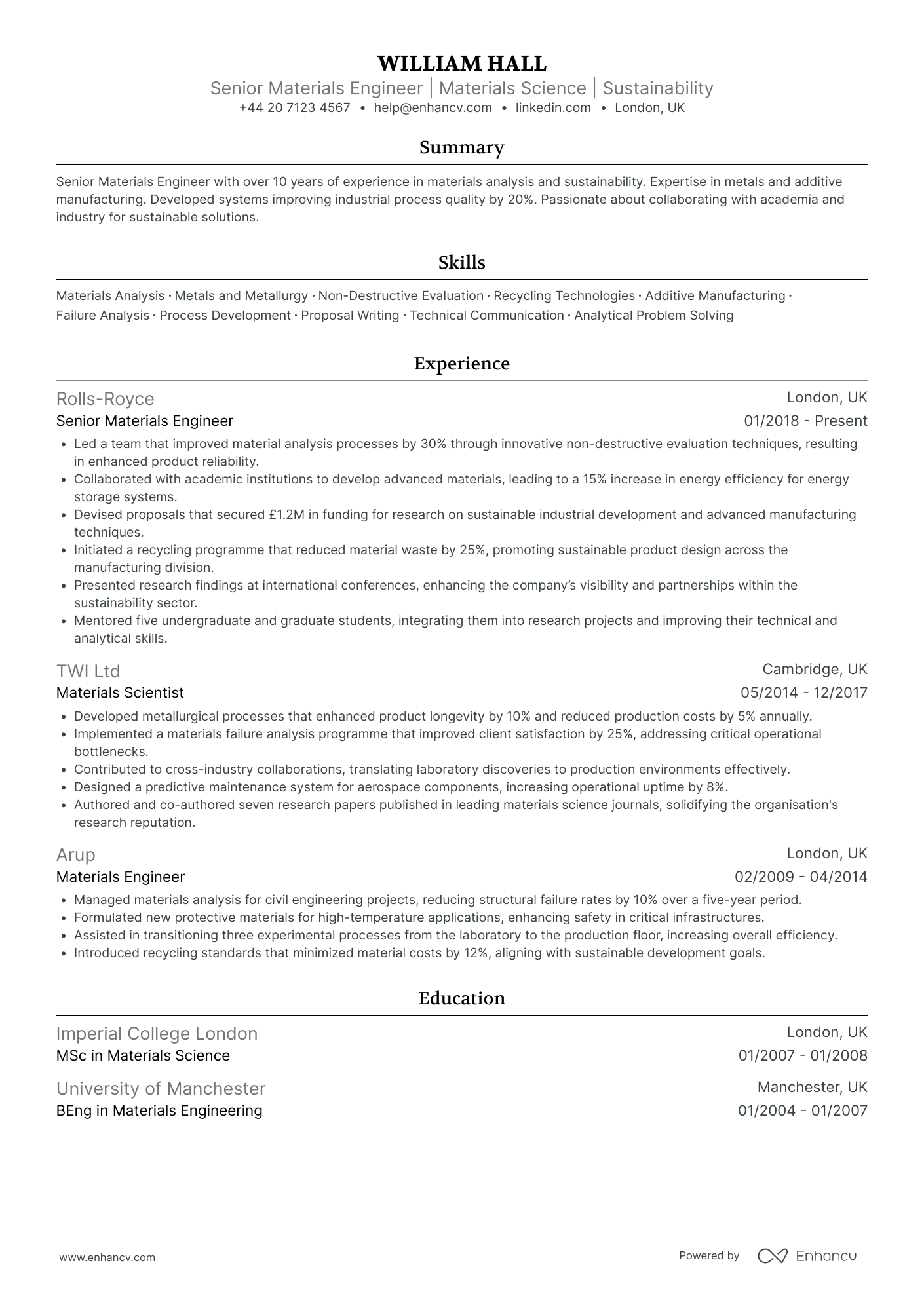 Senior Engineer CV Examples & Guide for 2026