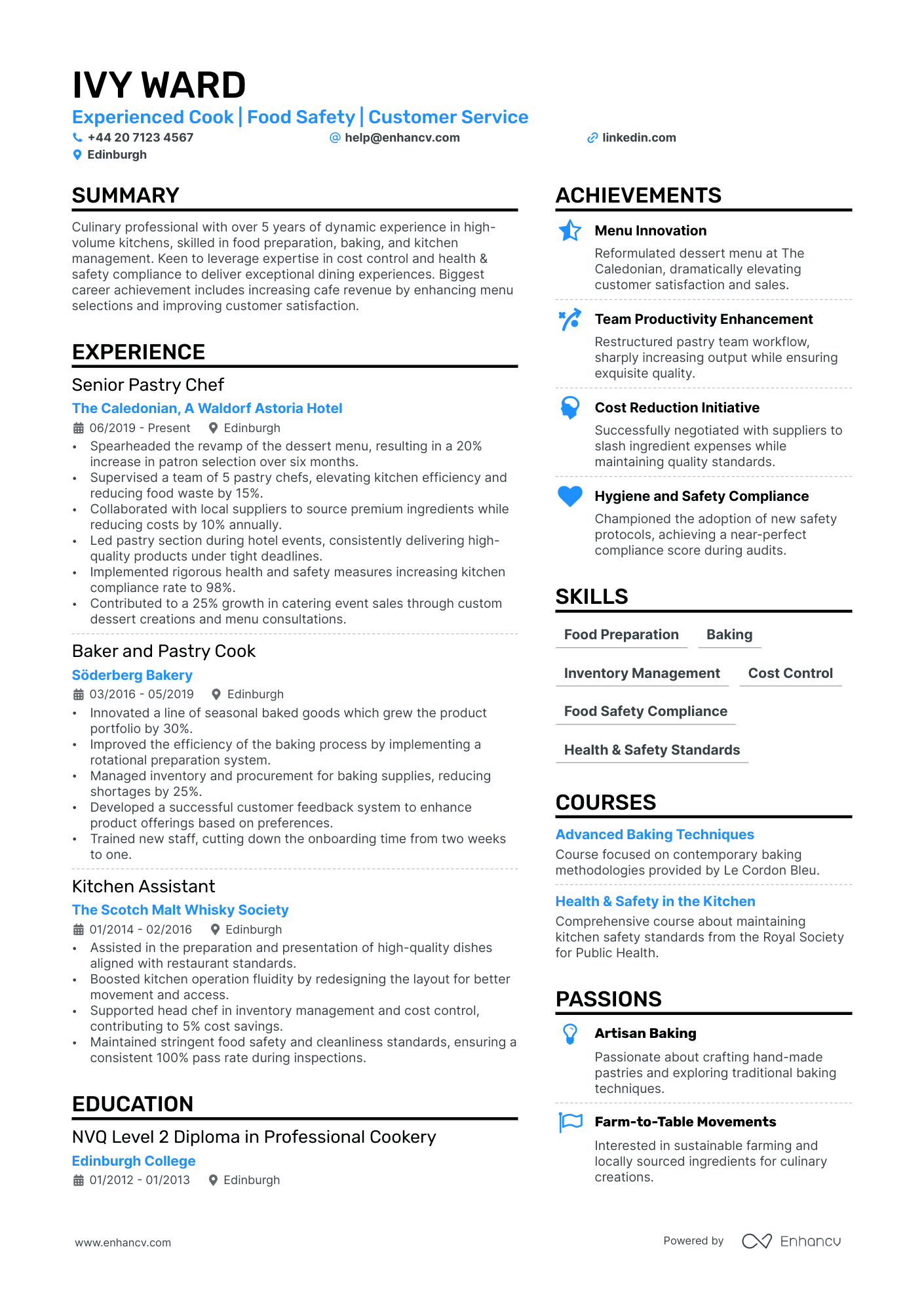 Baker CV Examples & Guide for 2025