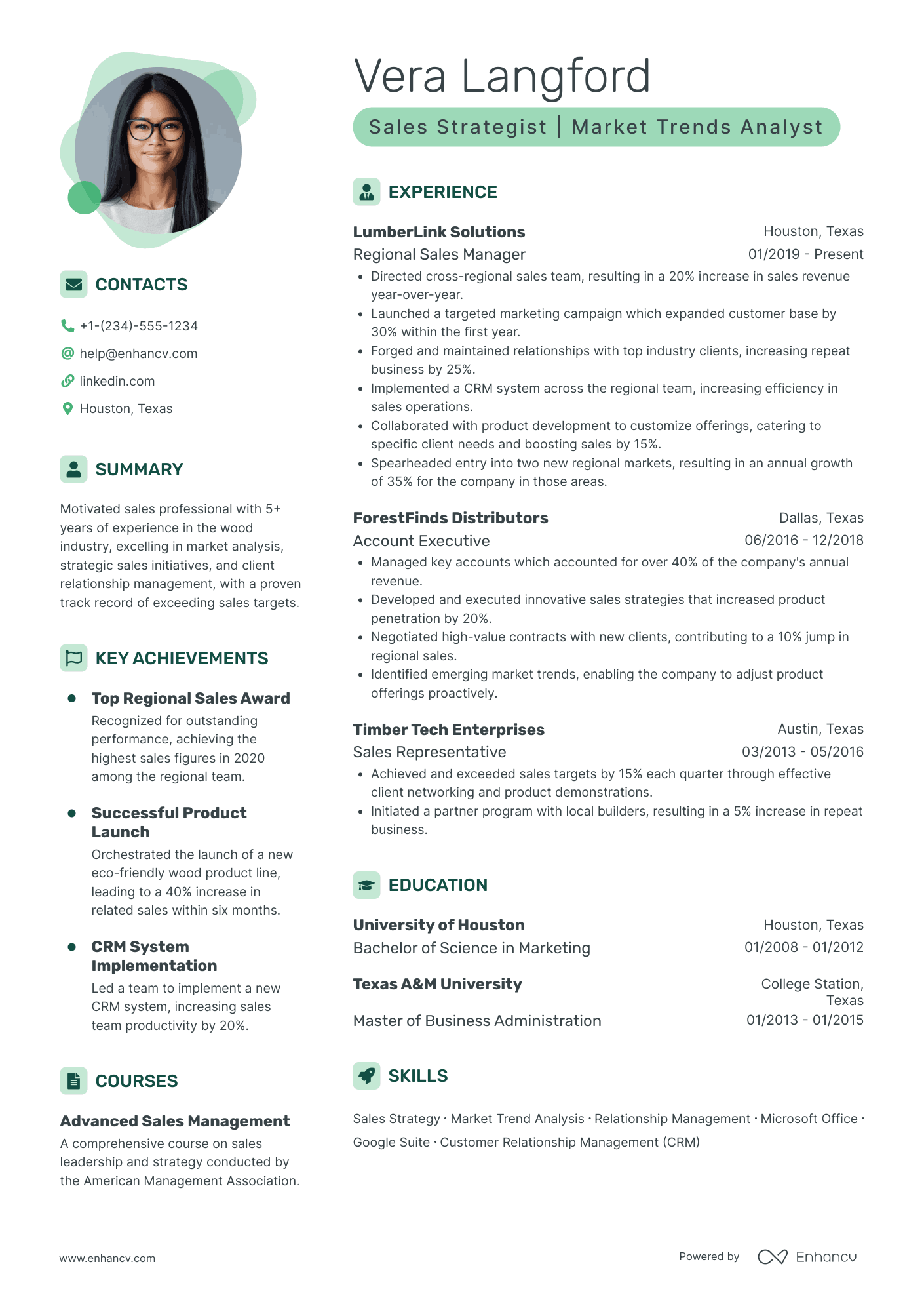 Online CV Builder | Free-To-Use CV Builder | Enhancv