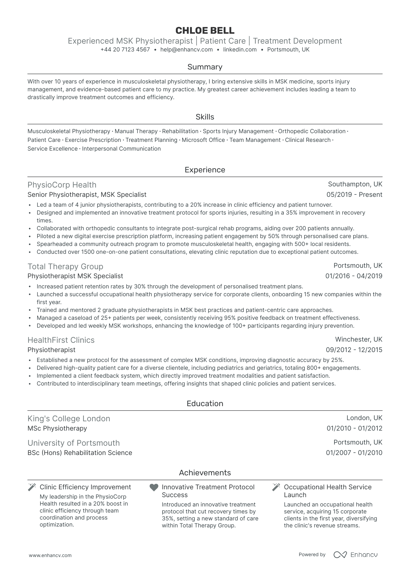 Therapist CV Examples & Guide for 2025