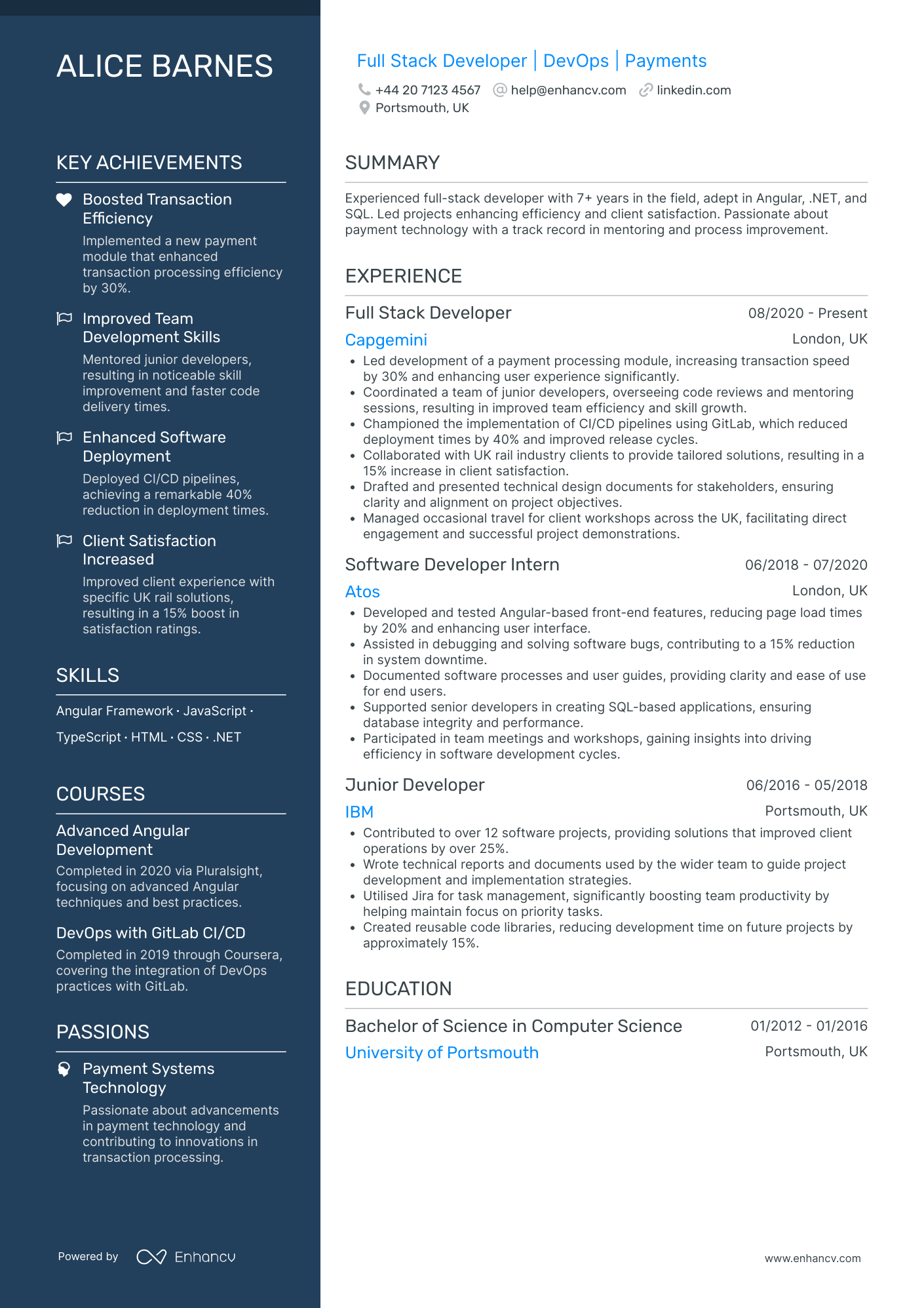 Junior Software Developer CV Examples & Guide for 2025