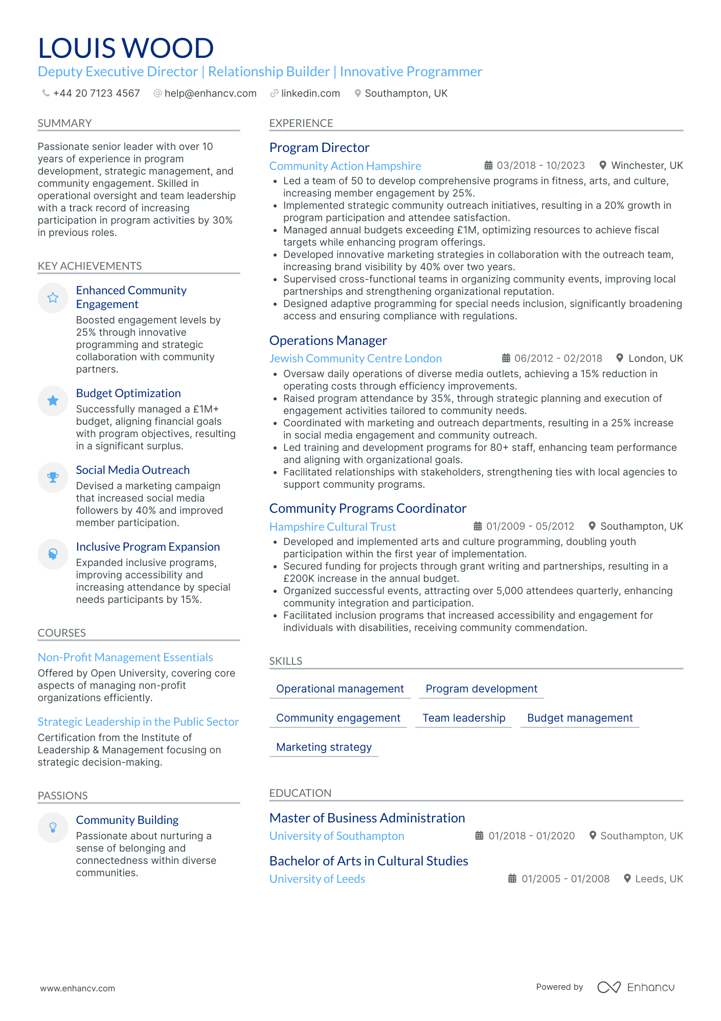 Executive Director CV Examples & Guide for 2026