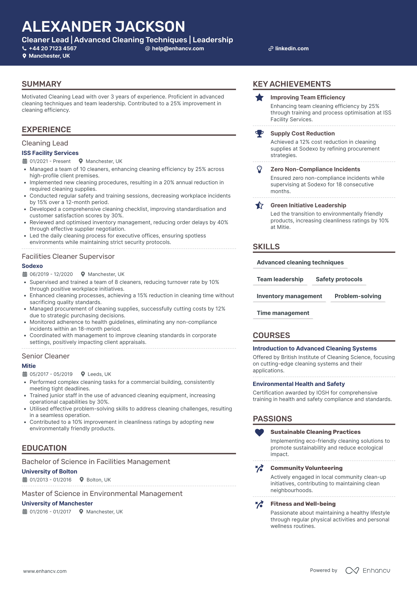 Cleaner CV Examples & Guide for 2026