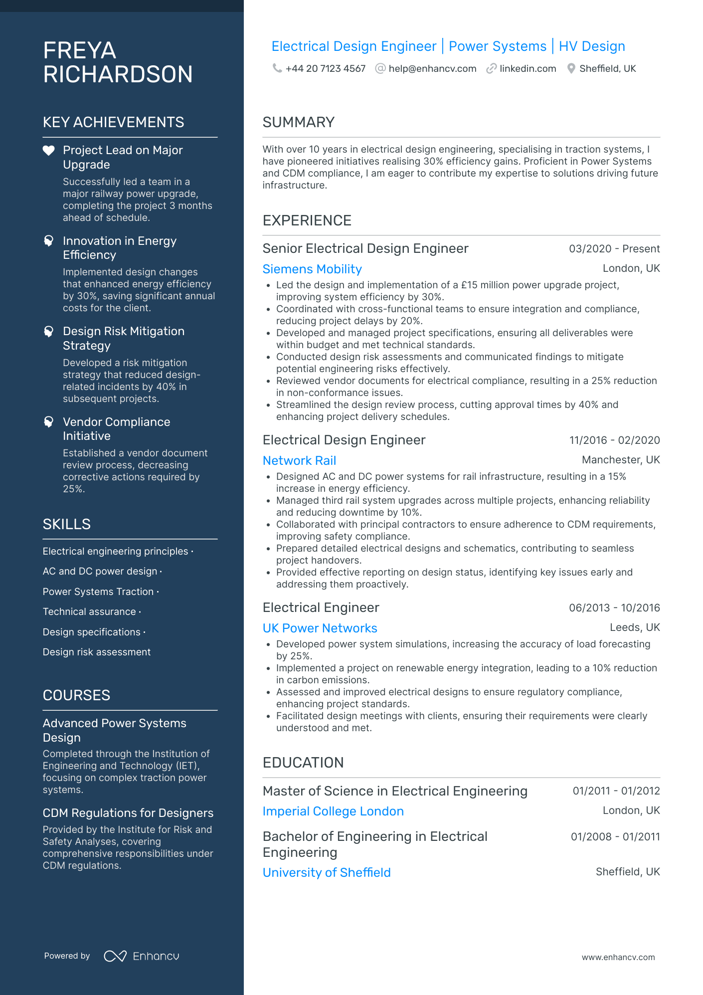 Electrical Engineering CV Examples & Guide for 2026