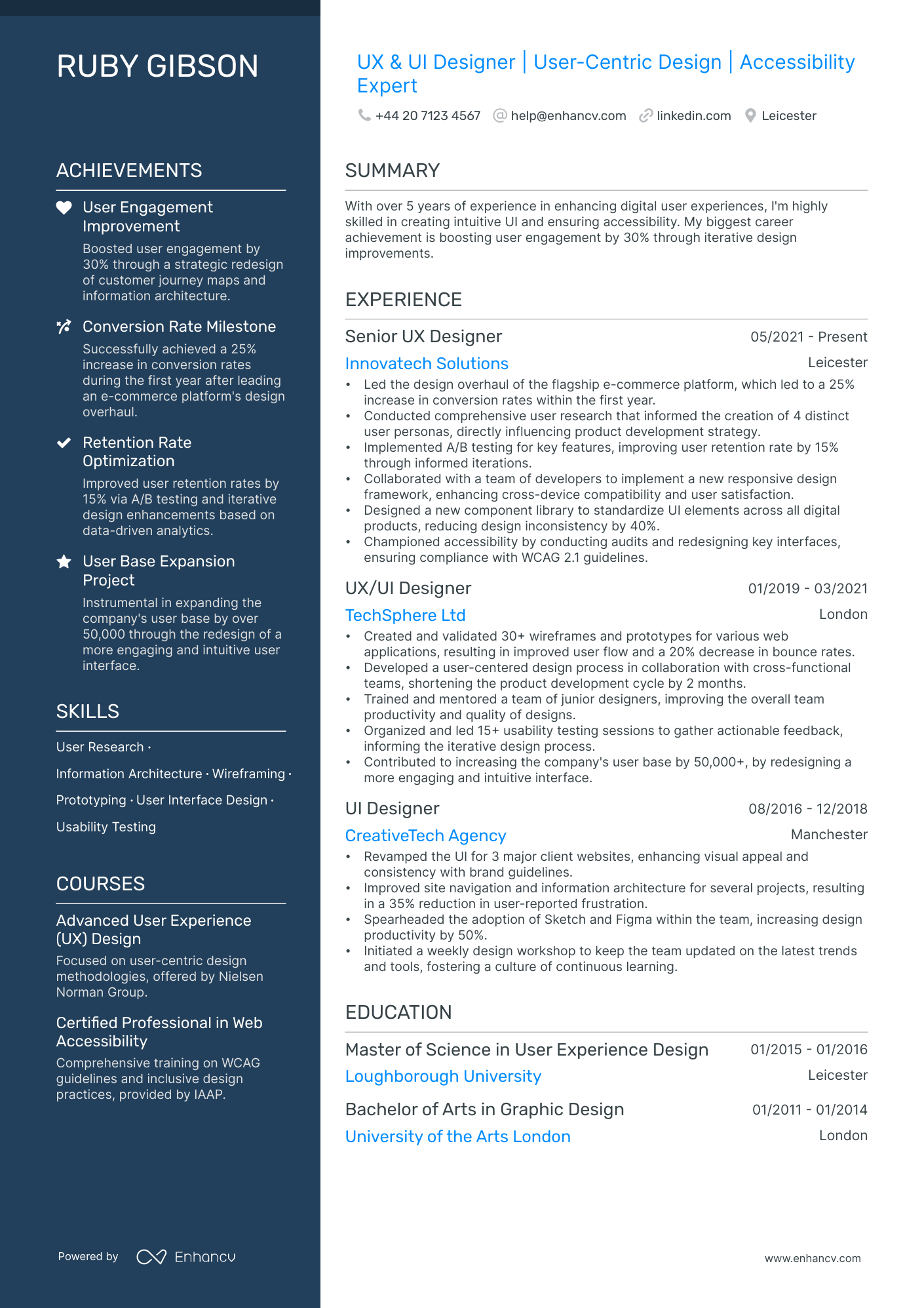 UX UI Designer CV Examples & Guide for 2025