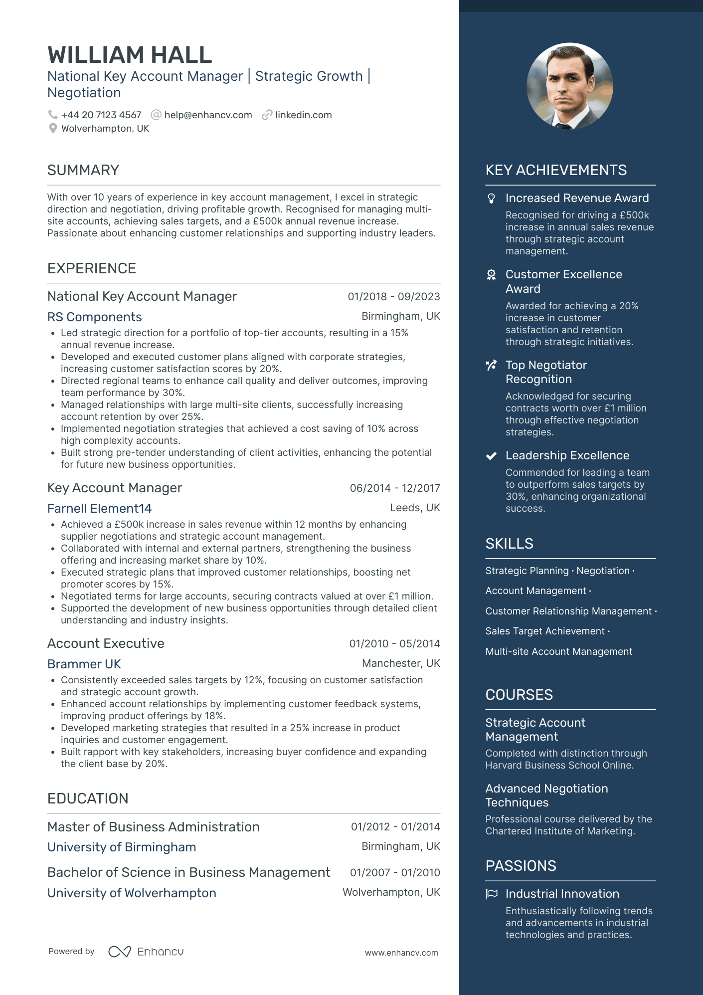 Key Account Manager CV Examples & Guide for 2026