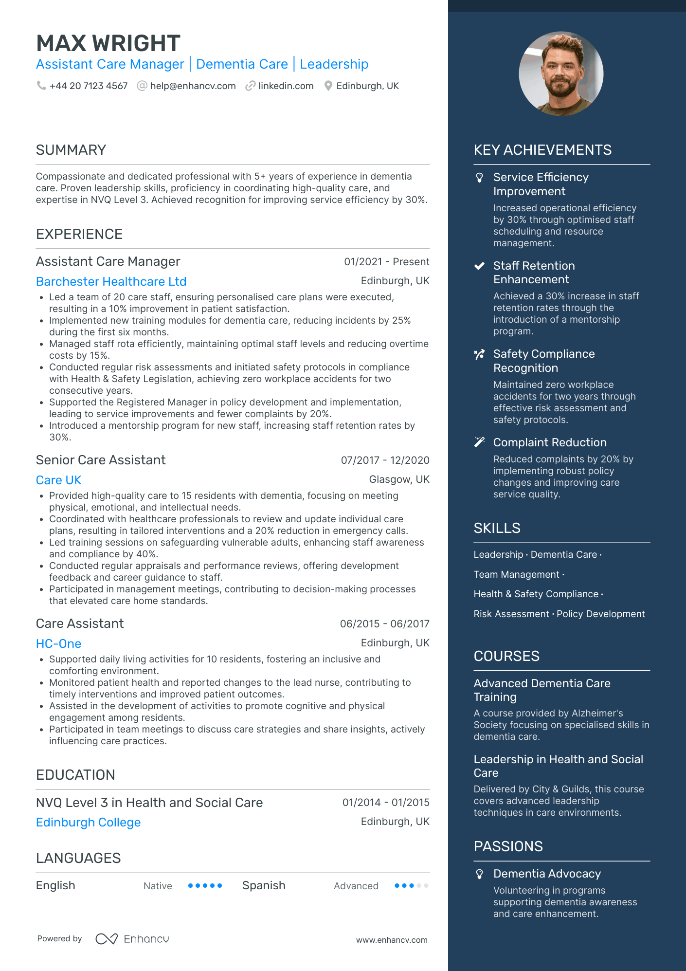 Care Manager CV Examples & Guide for 2026