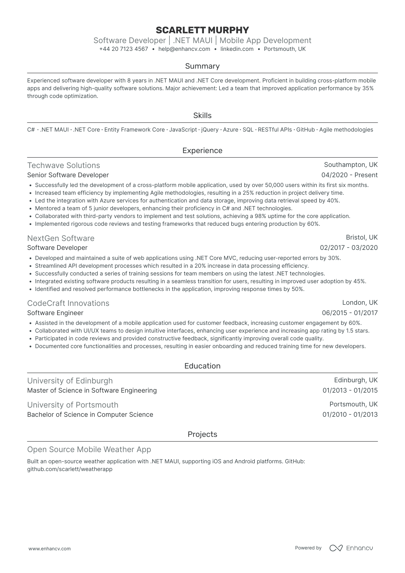 Android Developer CV Examples & Guide for 2026