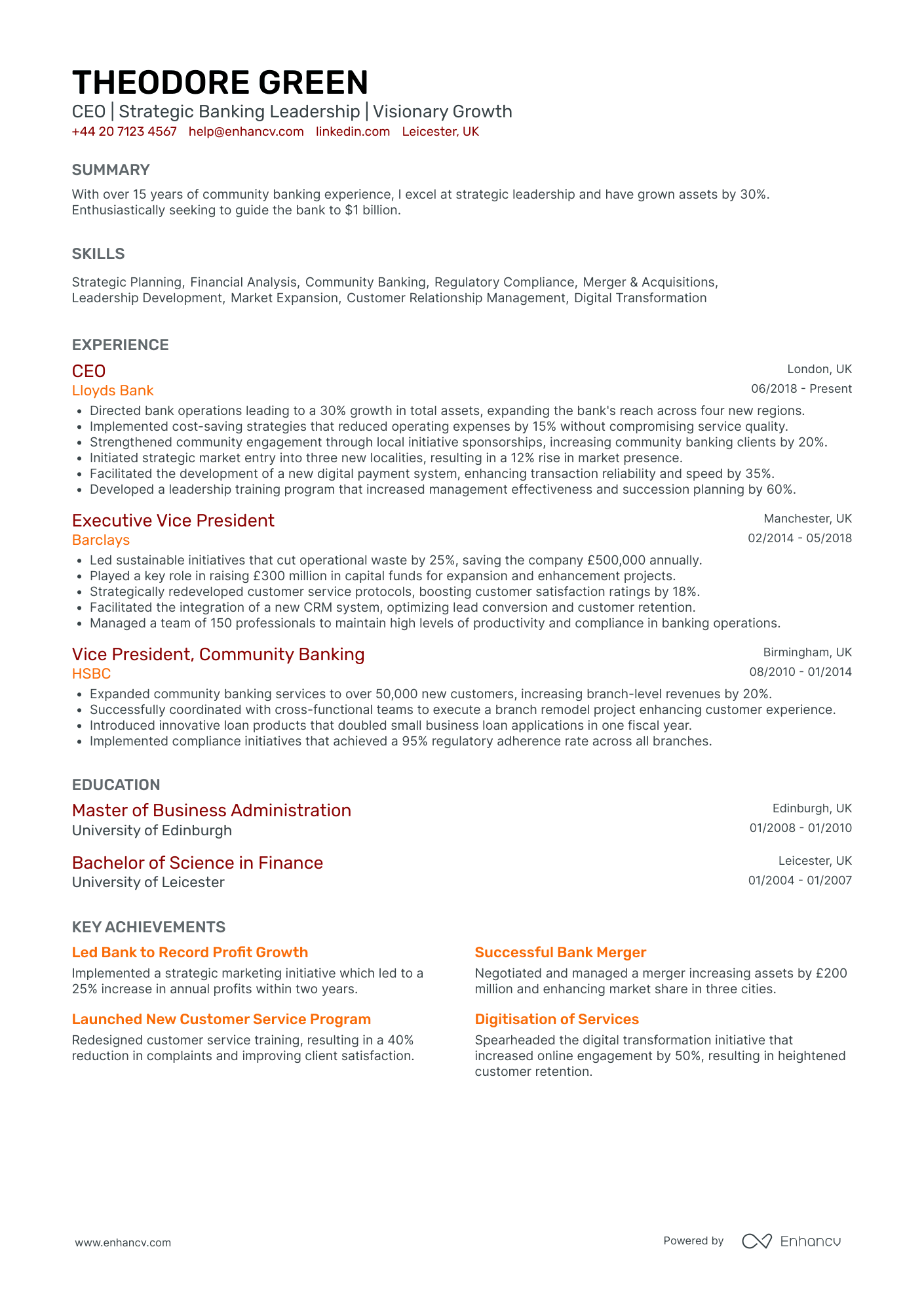 CEO CV Examples & Guide for 2025