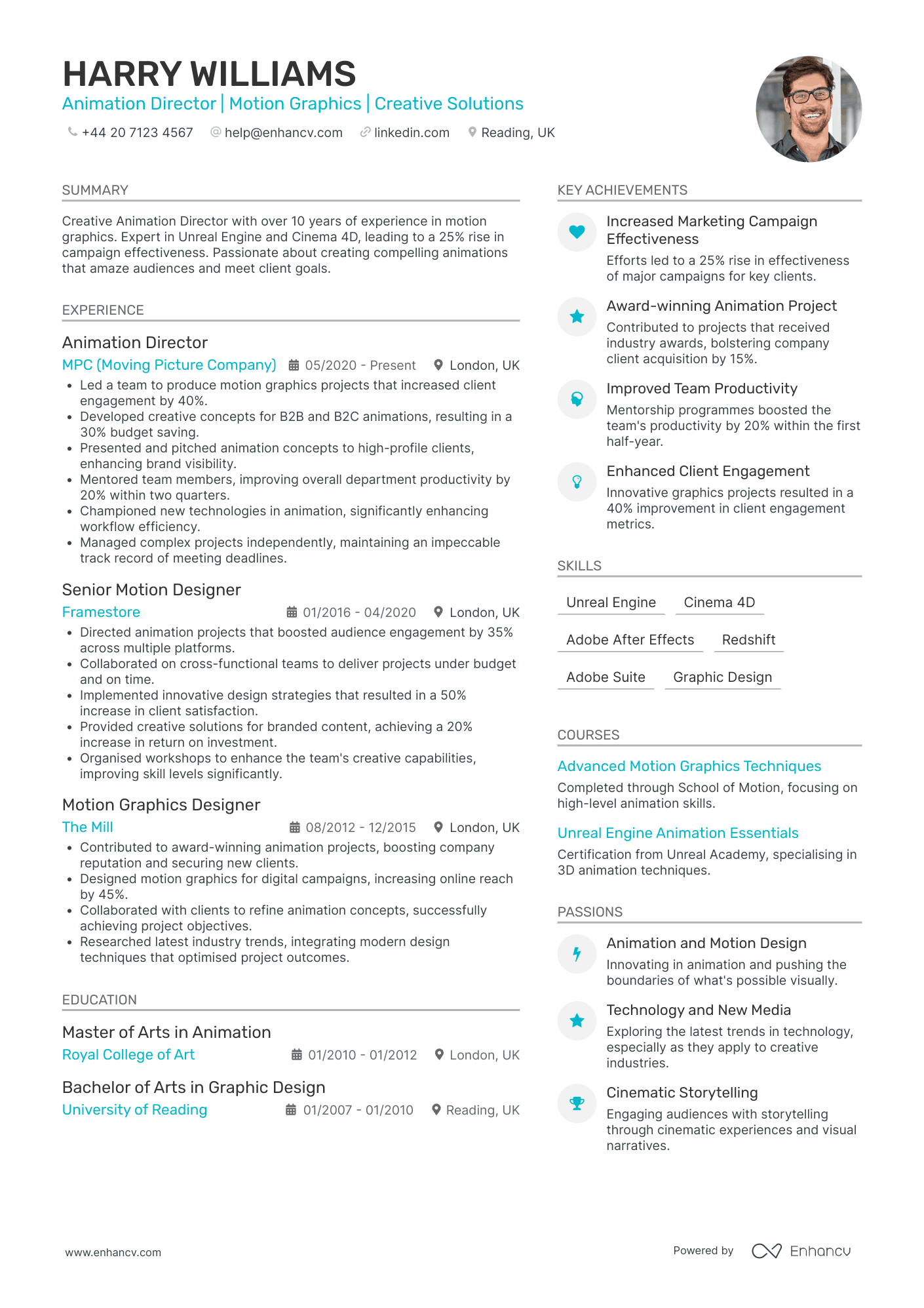 Animator CV Examples & Guide for 2026