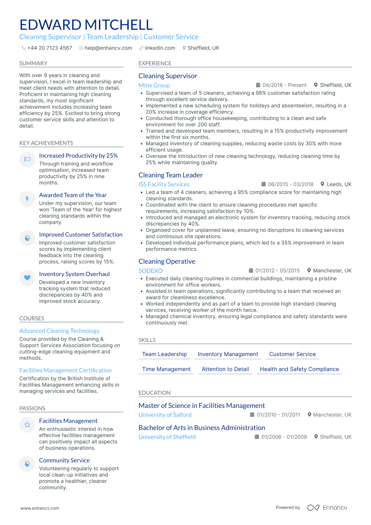 Cleaner CV Examples & Guide for 2026