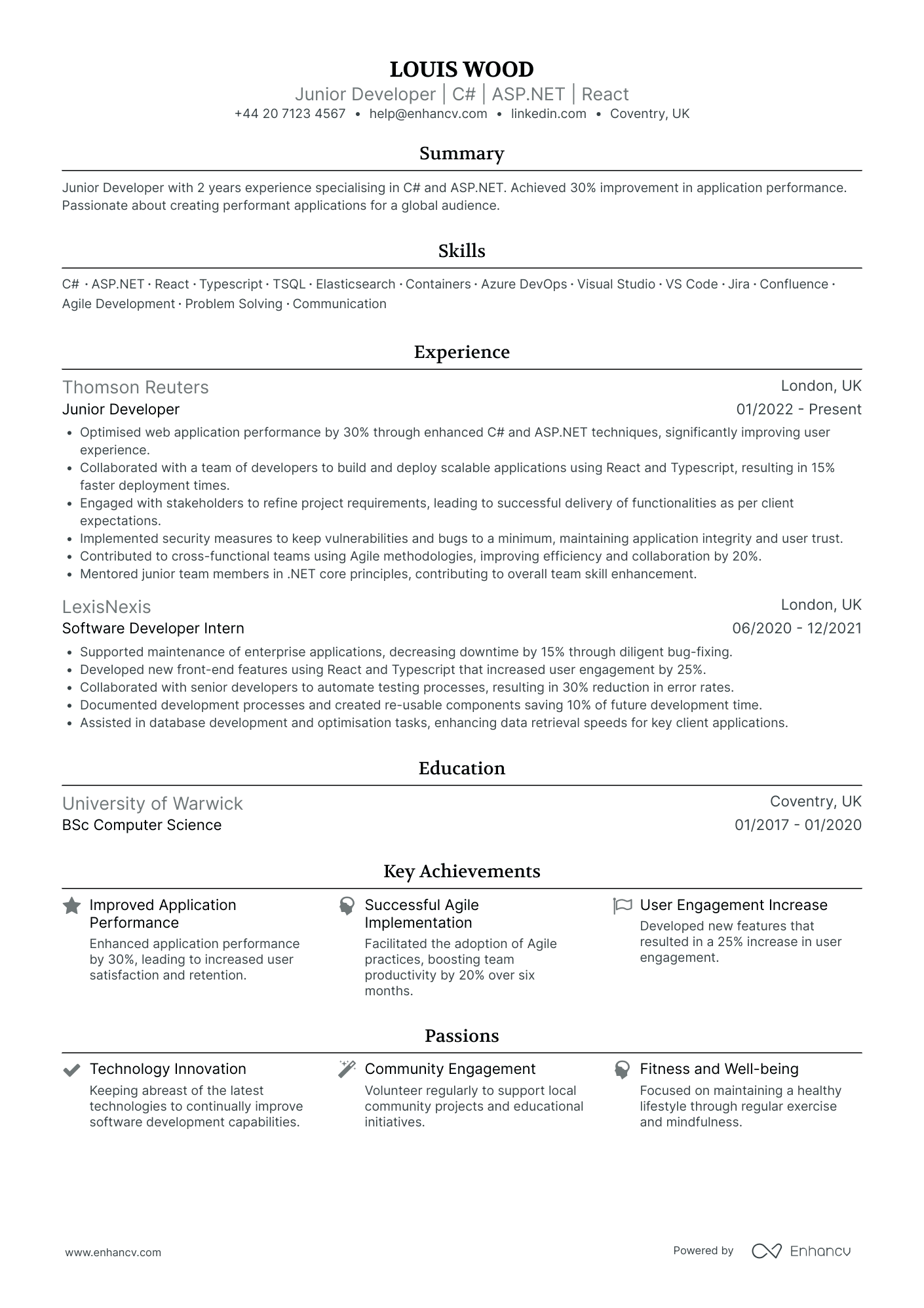 Junior Web Developer CV Examples & Guide for 2025