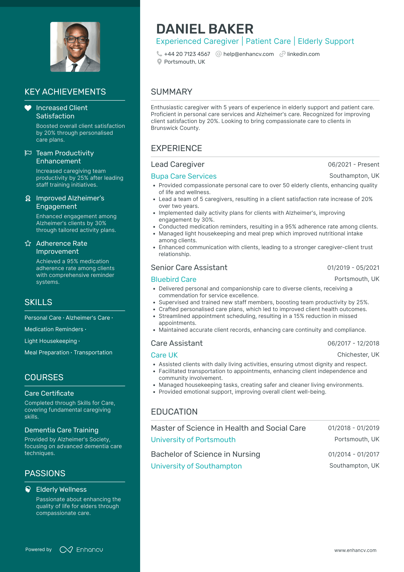 Caregiver CV Examples & Guide for 2026