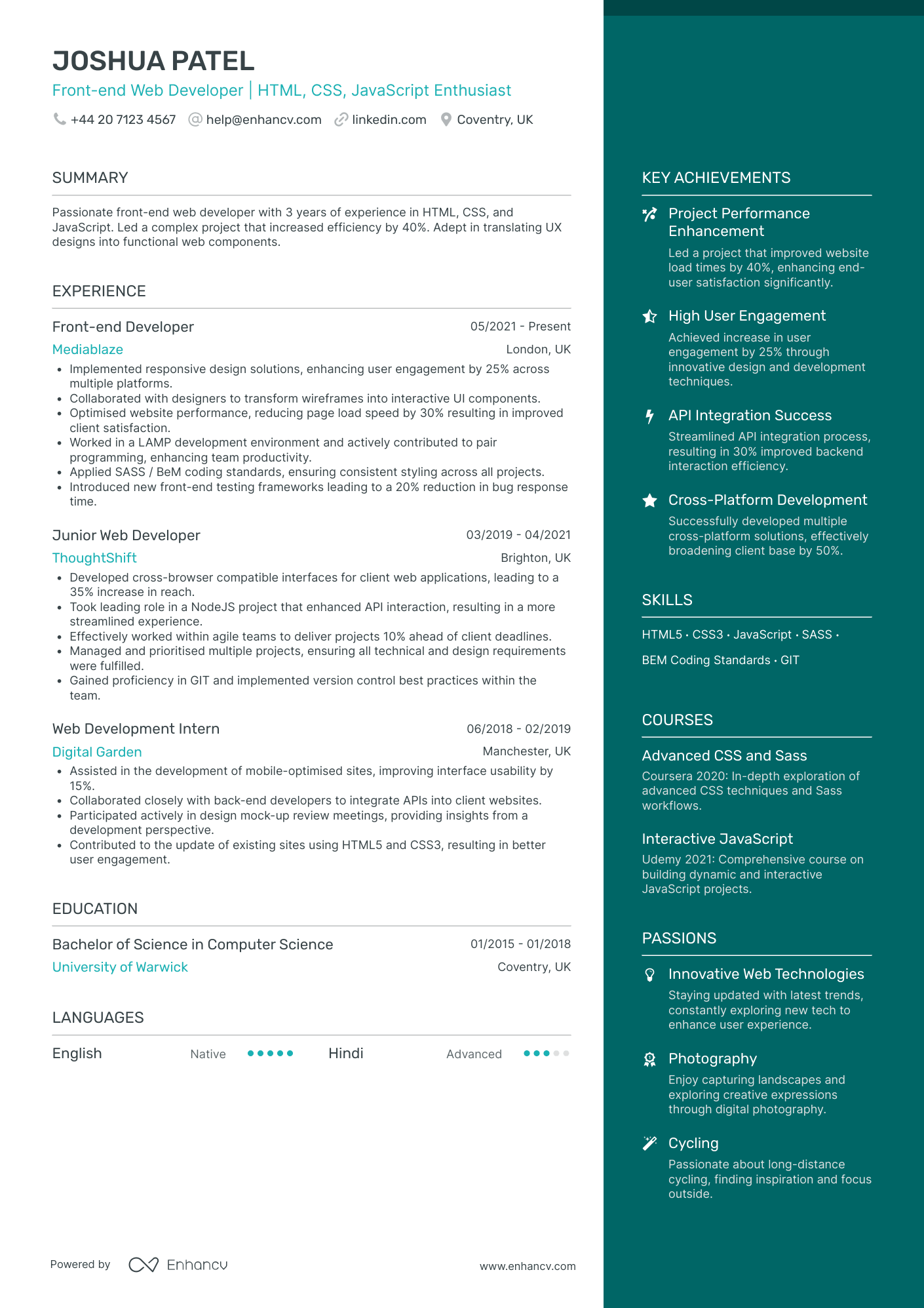 Junior Software Developer CV Examples & Guide for 2025