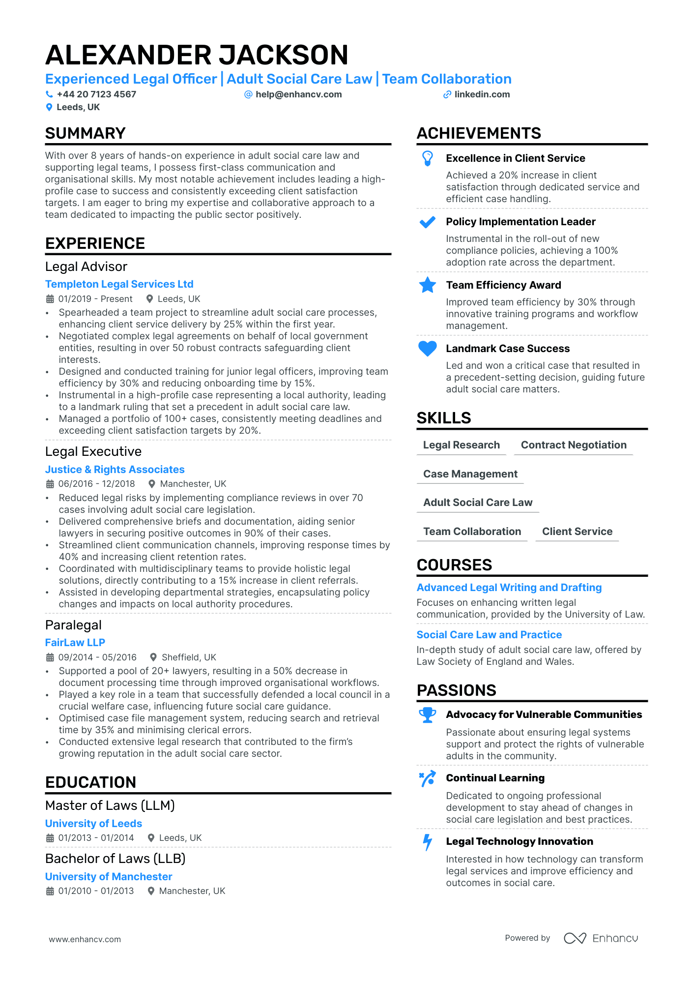 Legal CV Examples & Guide for 2024