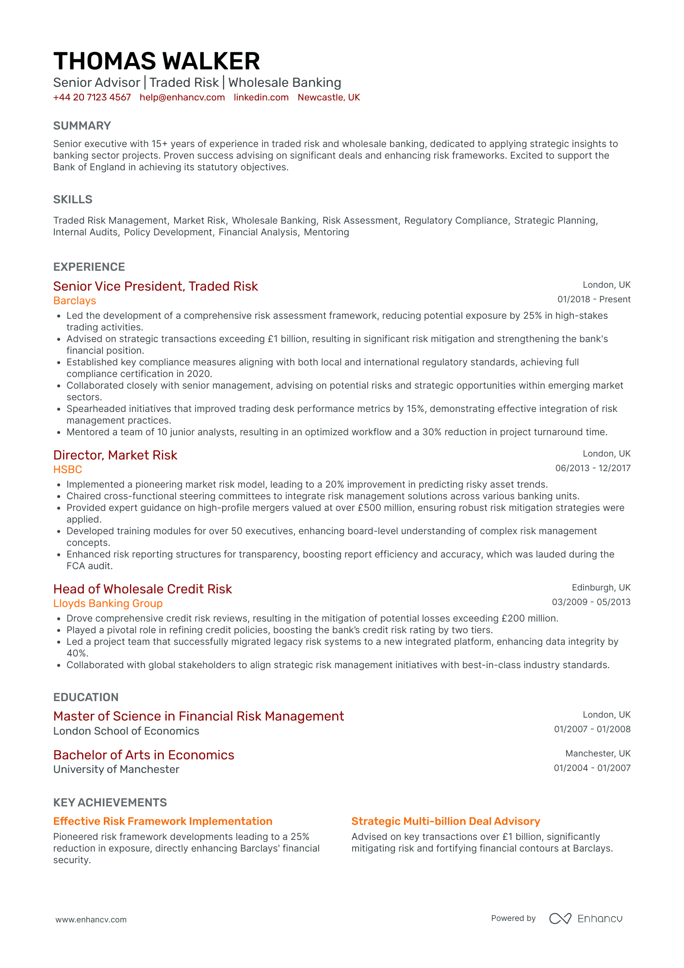 Financial Advisor CV Examples & Guide for 2025