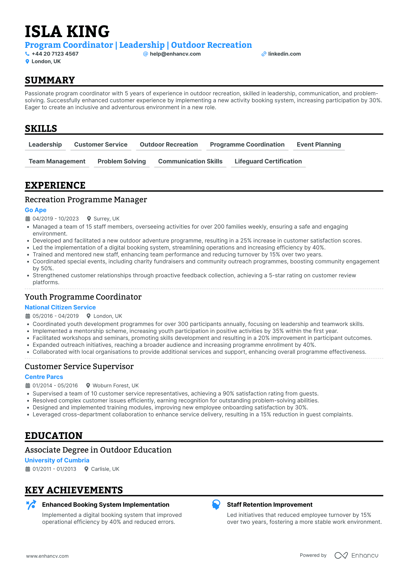 Lifeguard CV Examples & Guide for 2026