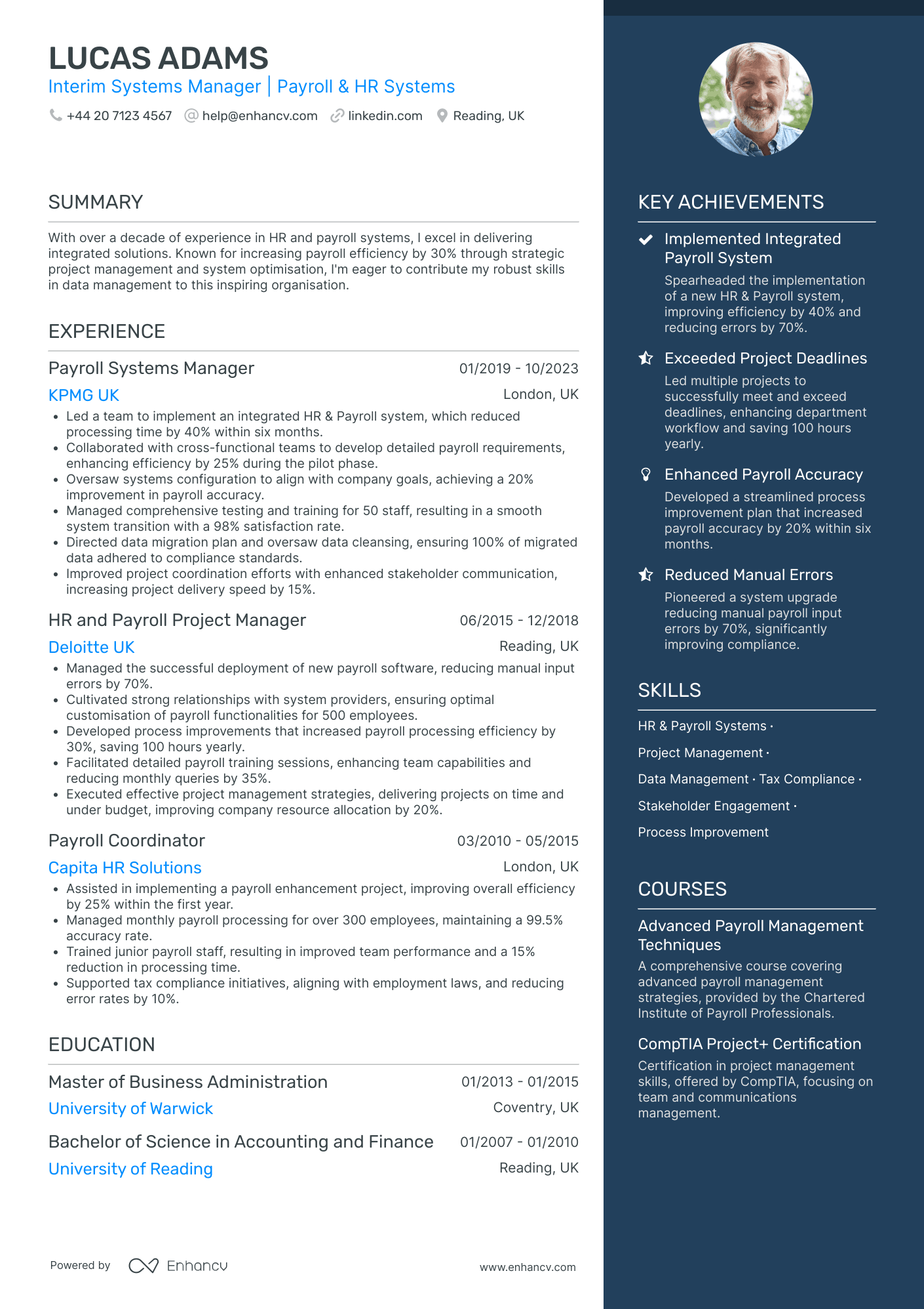 Payroll Manager CV Examples & Guide for 2026