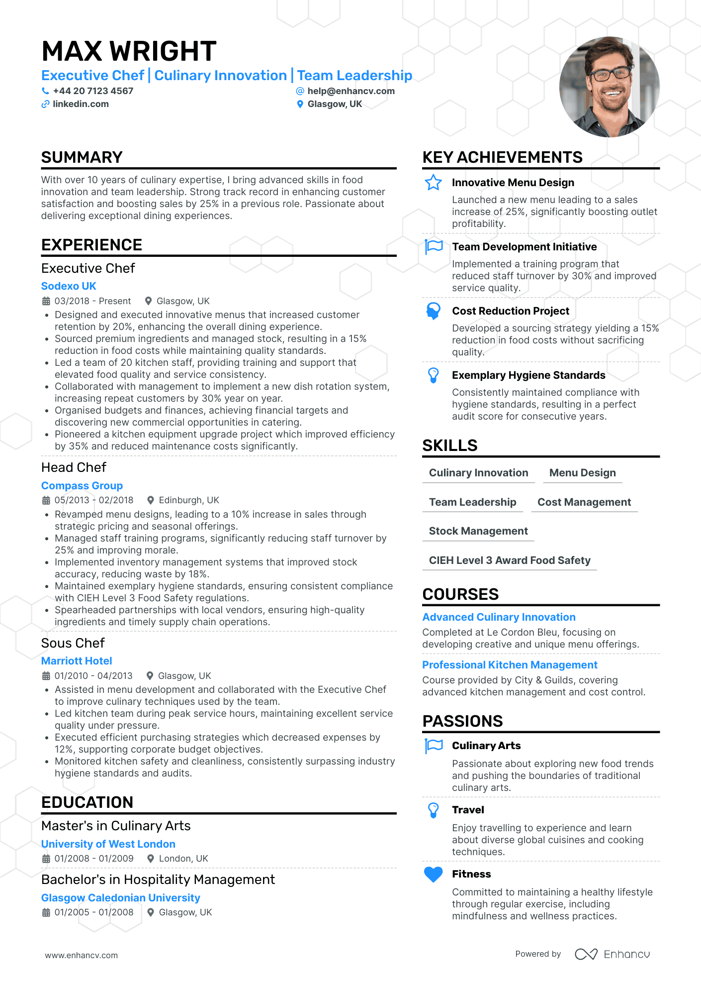Chef CV Examples & Guide for 2025