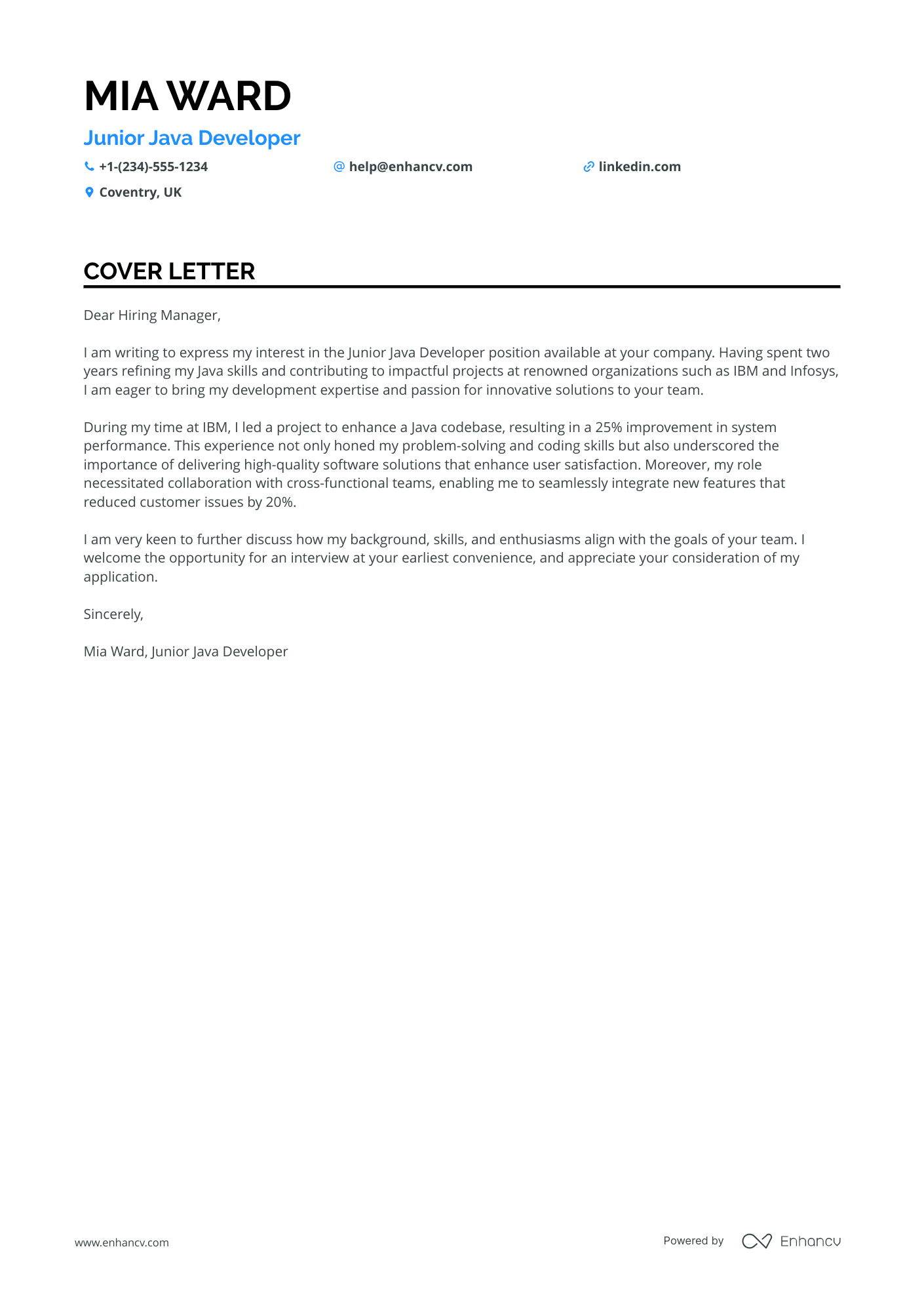 Java Developer Cover Letter Examples & Guide for 2025