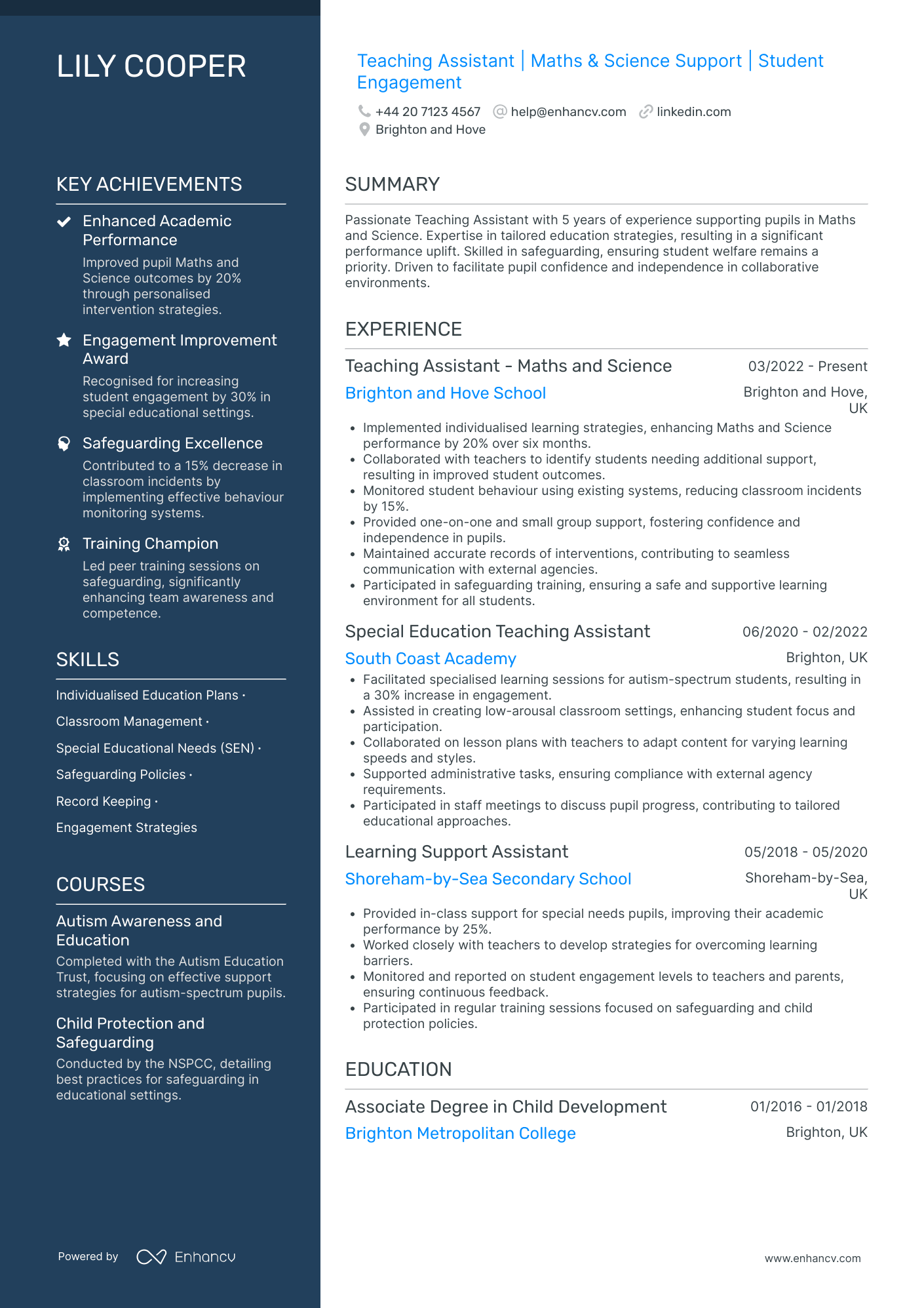 Teacher Assistant CV Examples & Guide for 2026