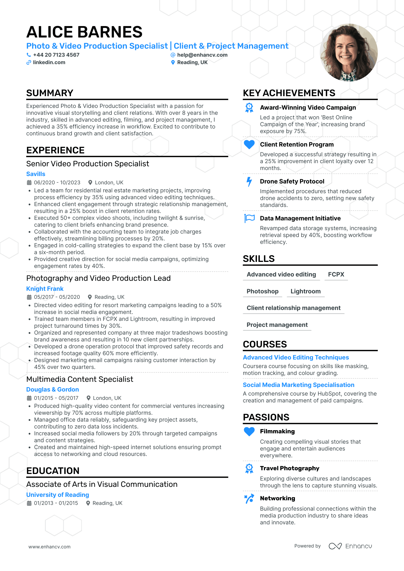 Cinematographer CV Examples & Guide for 2026