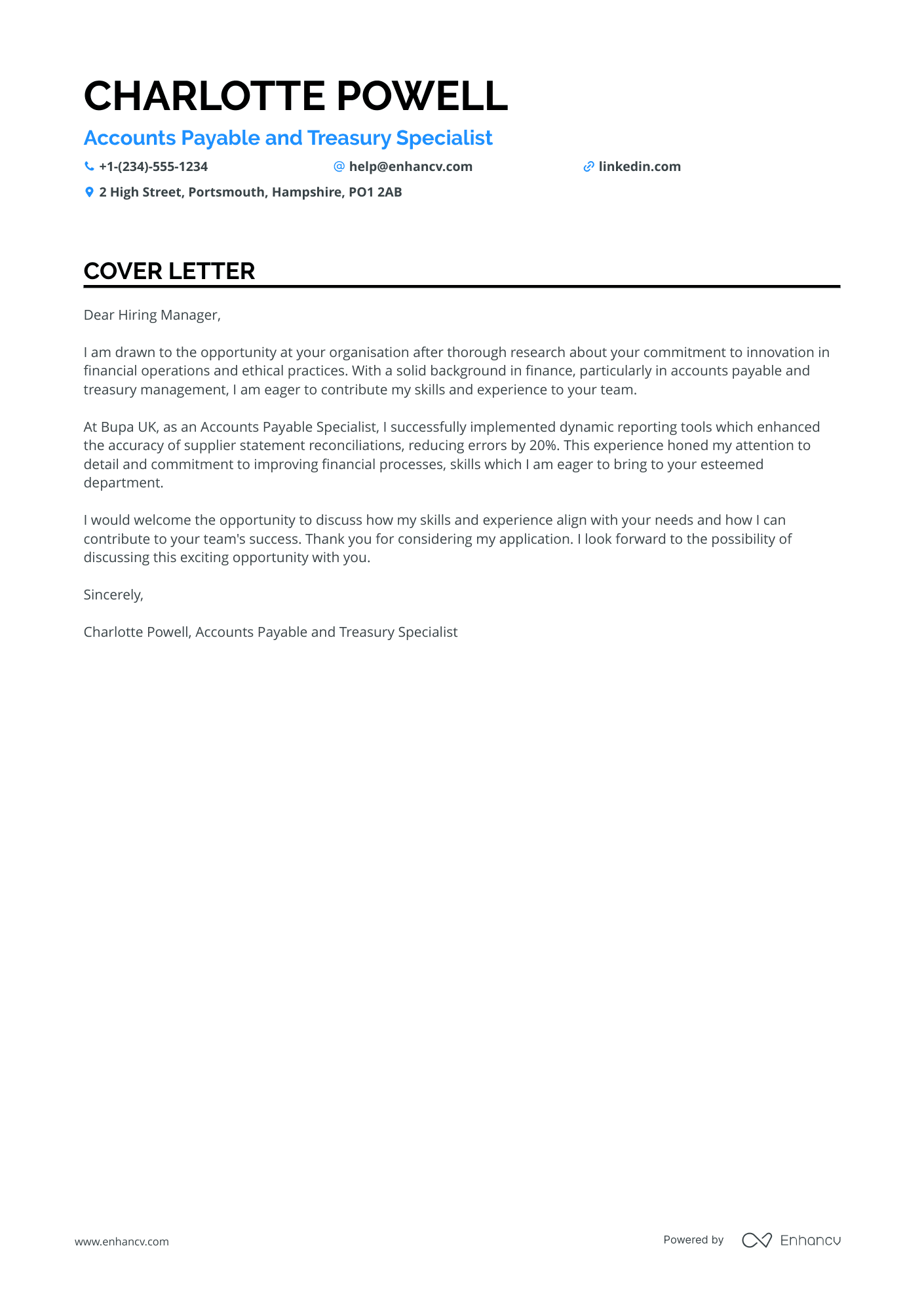 Accounts Payable Cover Letter Examples & Guide for 2025