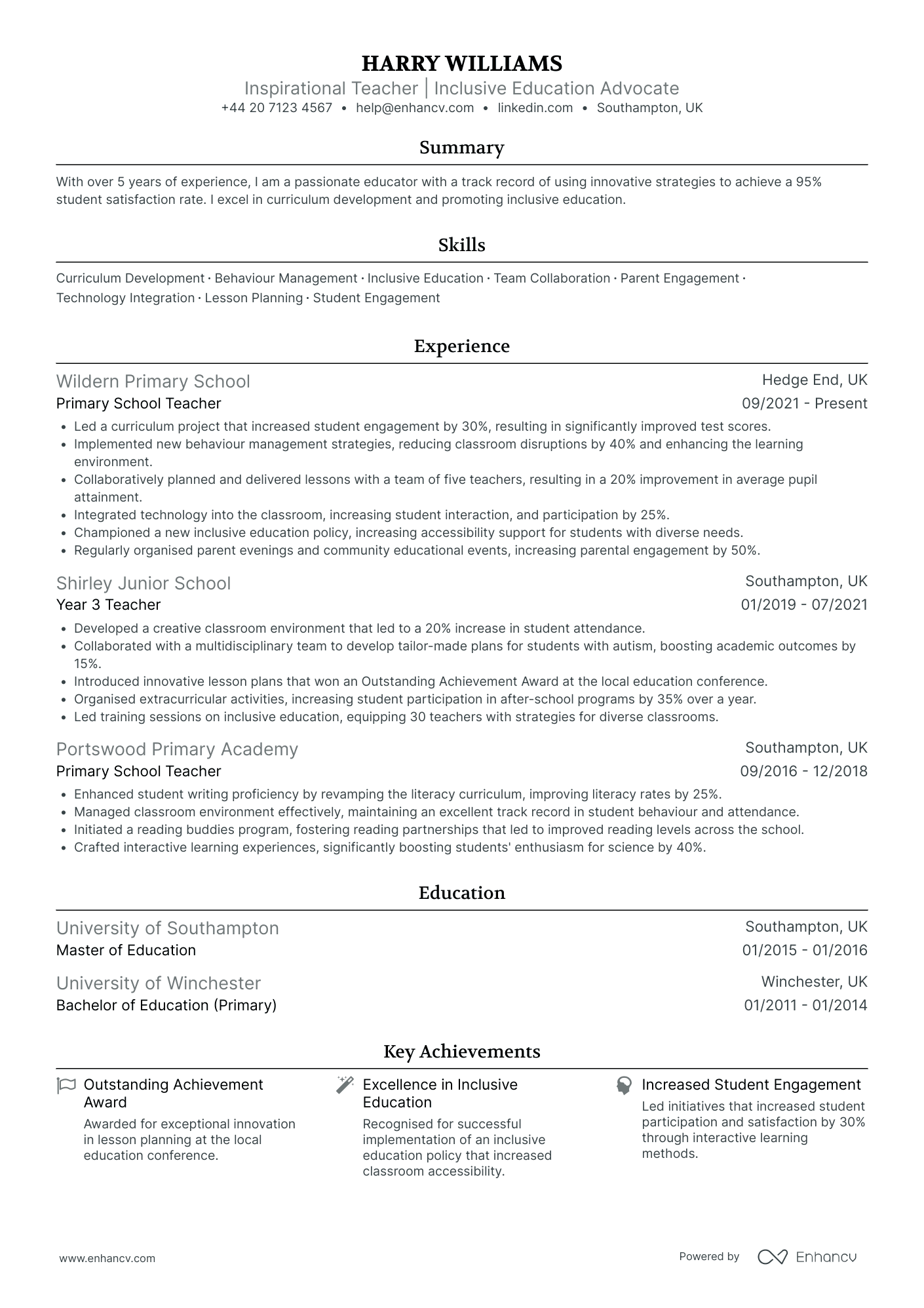 Teacher CV Examples & Guide for 2026