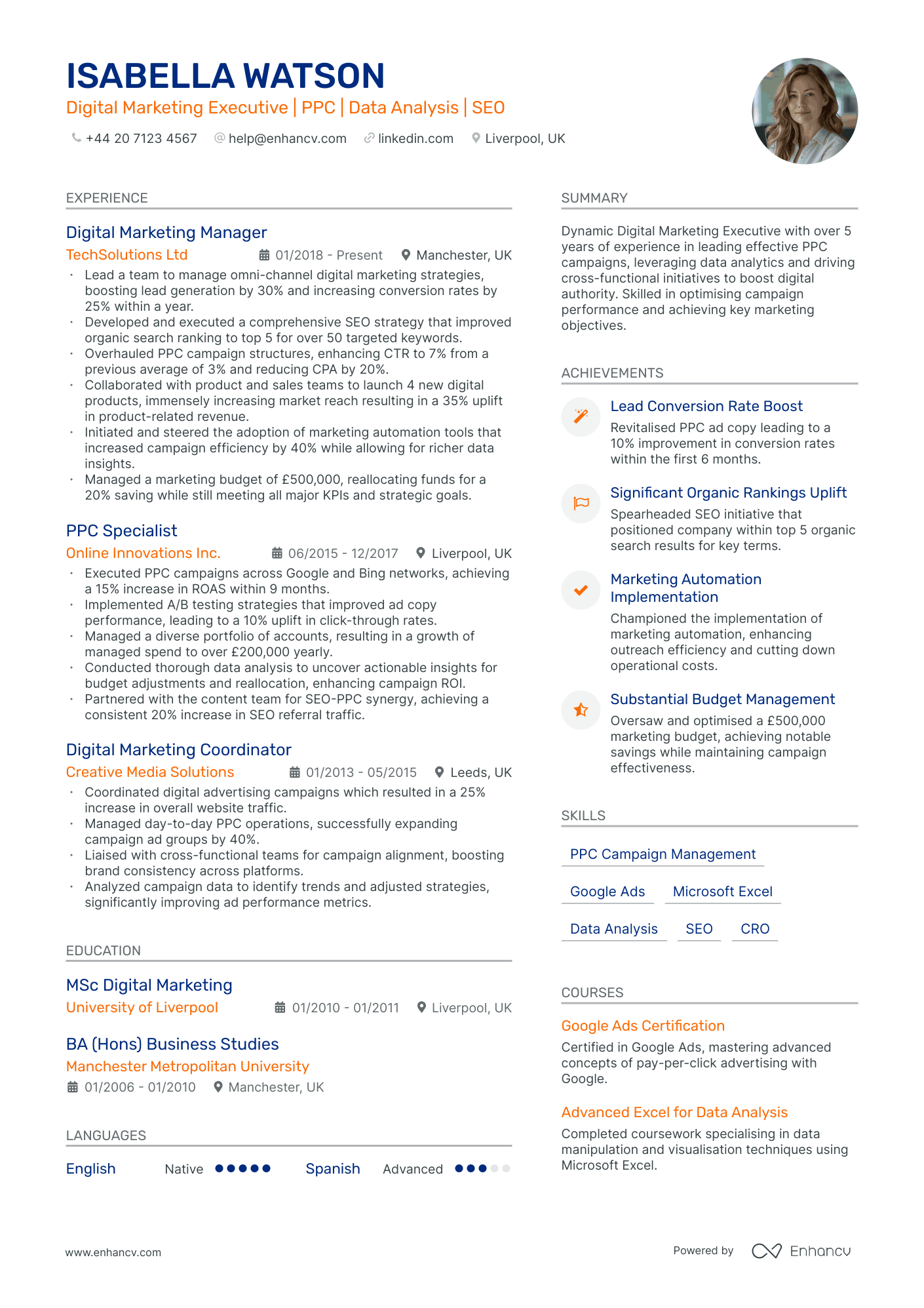 AI CV Builder for the UK | Best GPT AI CV Maker | Enhancv