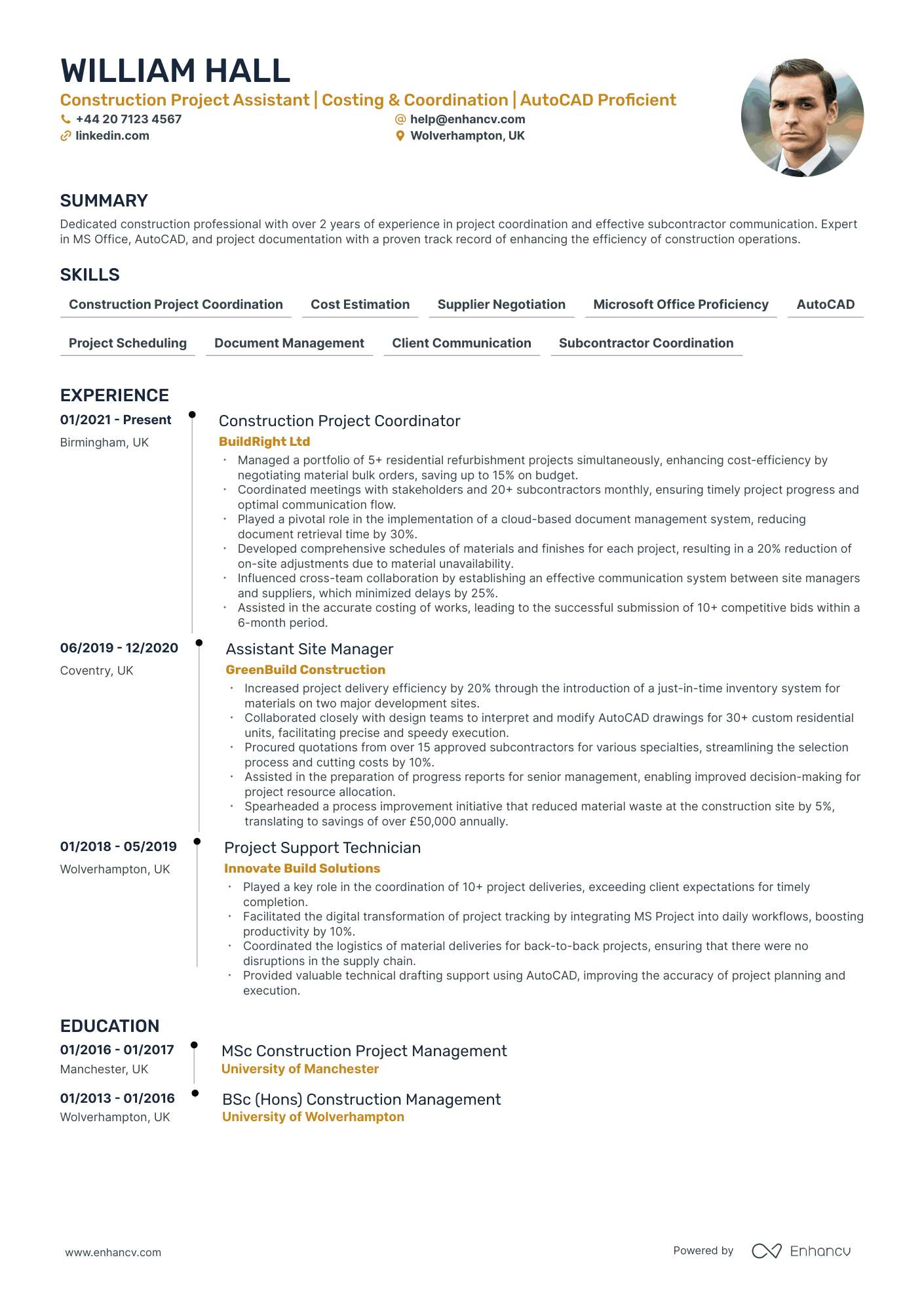 Construction CV Examples & Guide for 2025