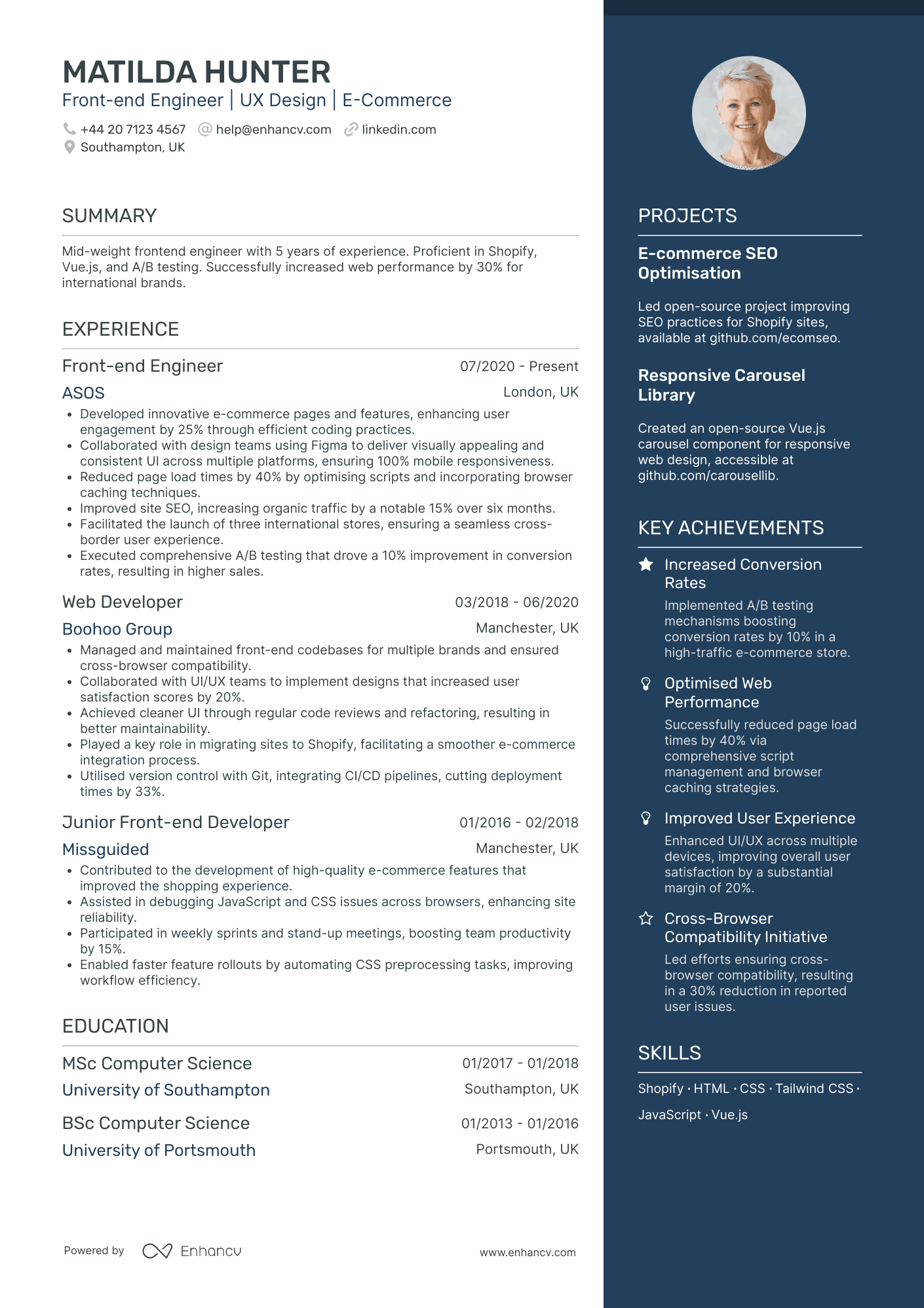 Front End Developer CV Examples & Guide for 2026
