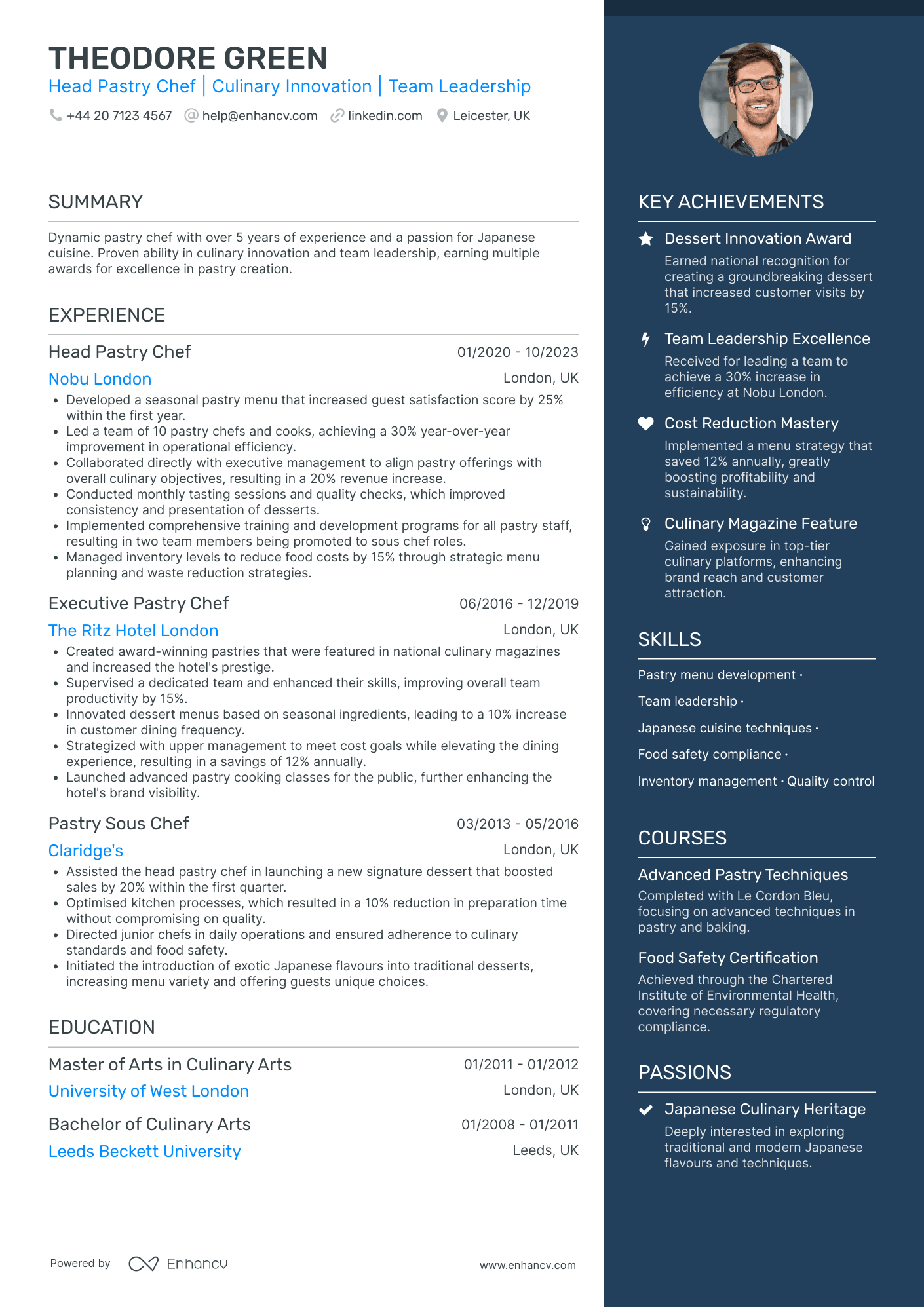 Chef CV Examples & Guide for 2025