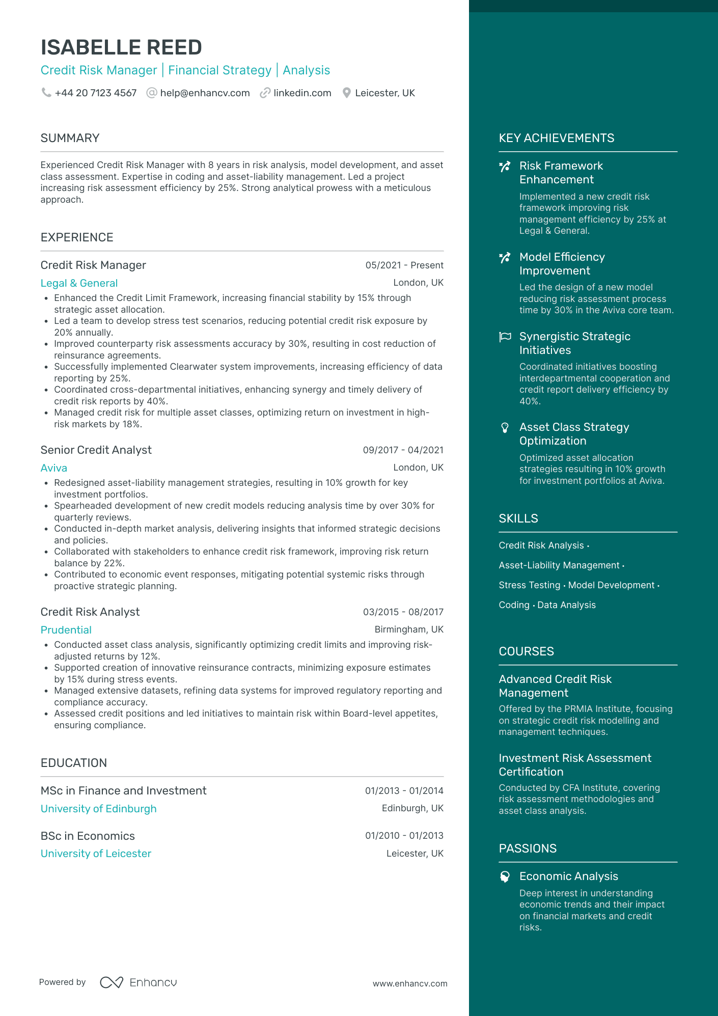 Risk Manager CV Examples & Guide for 2026