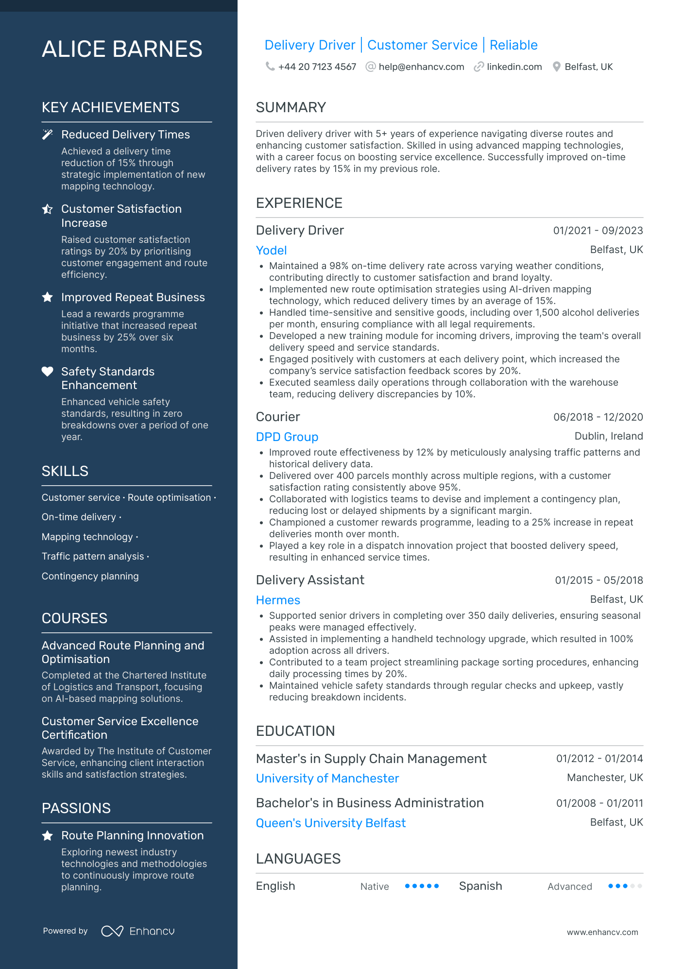 Driver CV Examples & Guide for 2026