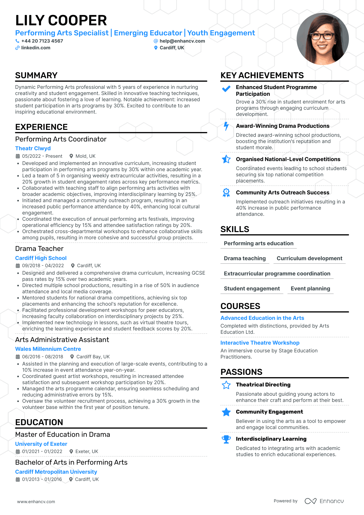 Performing Arts CV Examples & Guide for 2026
