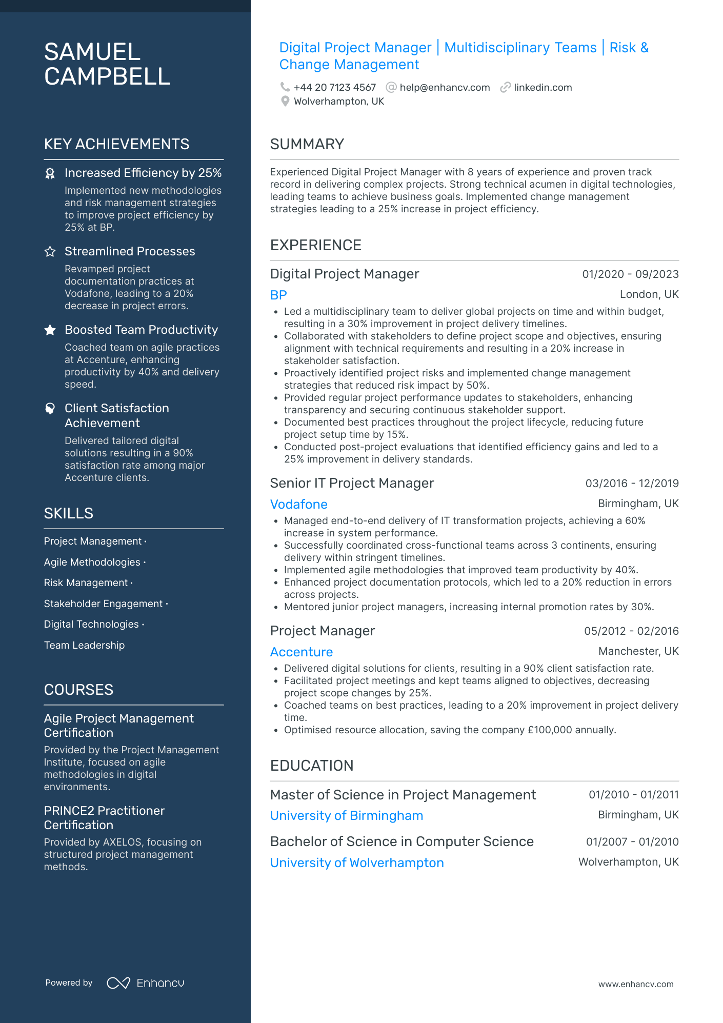 Project Manager CV Examples & Guide for 2026